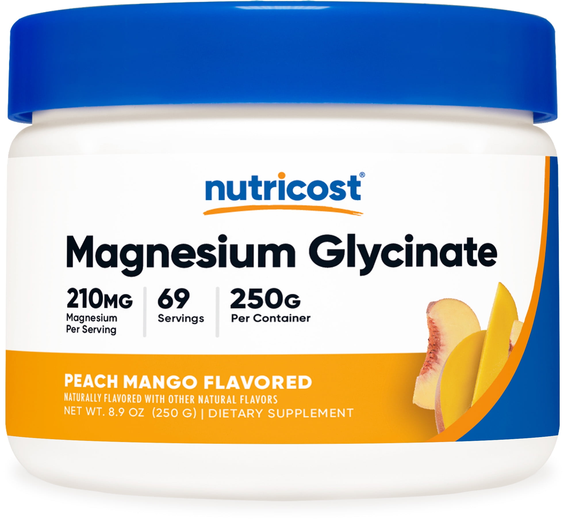 Nutricost Magnesium Glycinate Powder (Peach Mango, 250 Grams ...