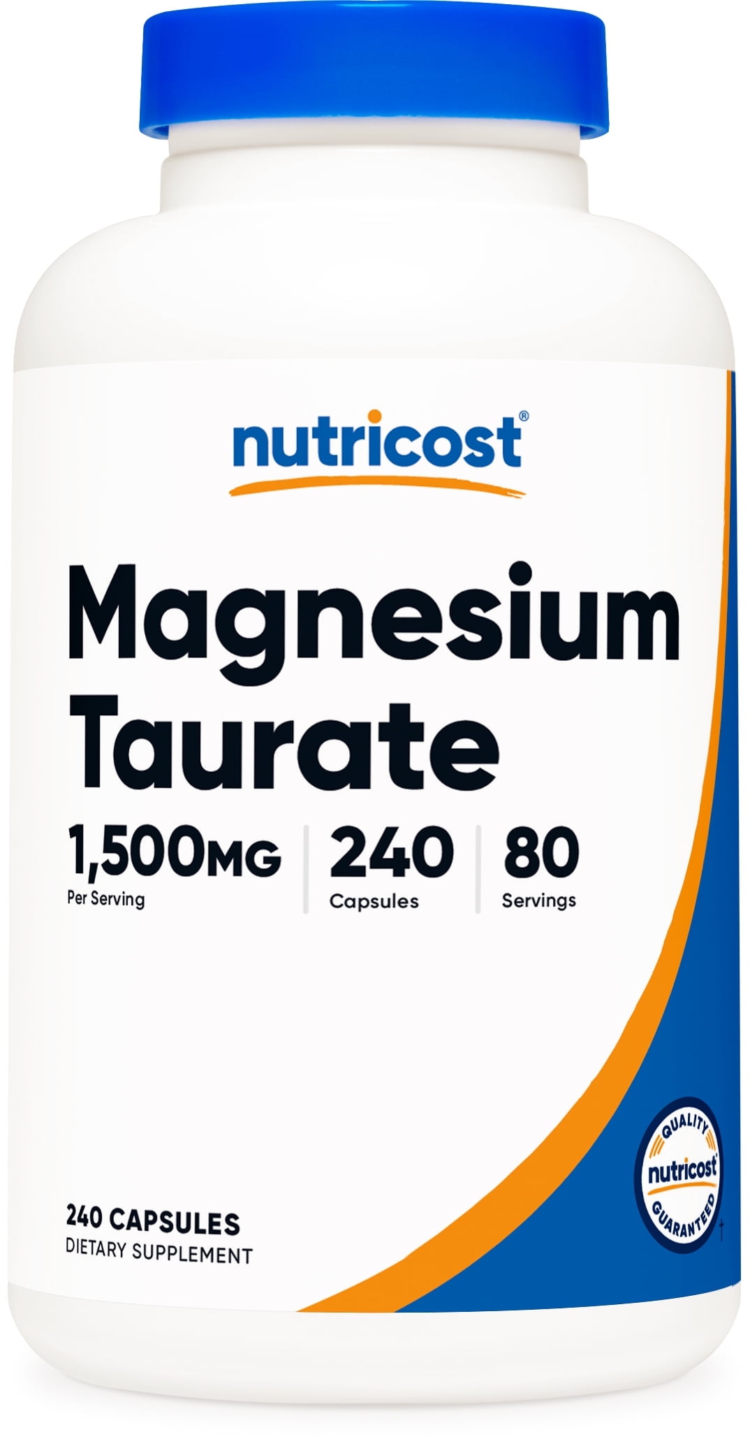 Nutricost Magnesium Taurate 240 Capsules, 1,500mg/serving, 80 Servings ...