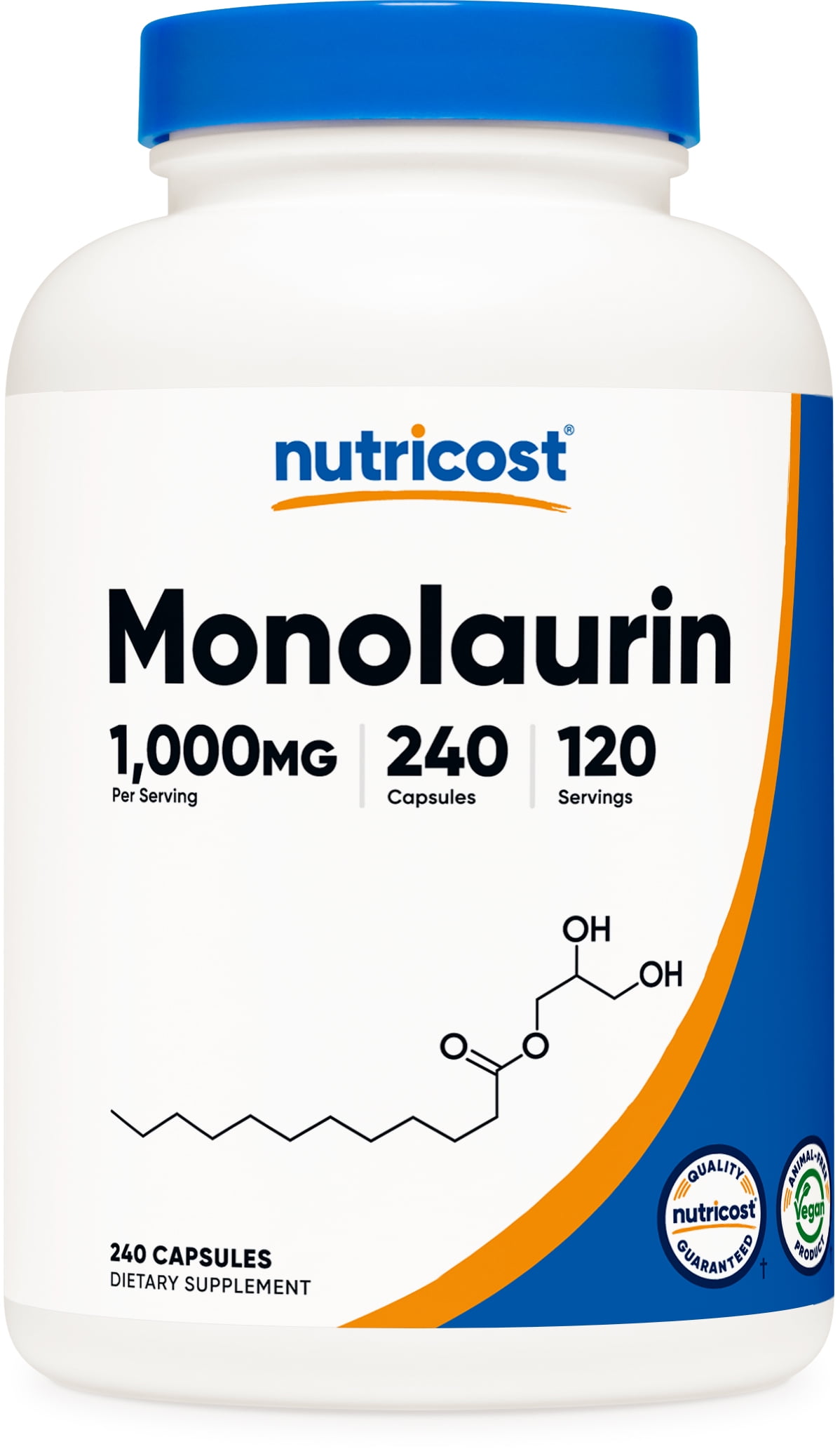 Nutricost Monolaurin 240 Capsules - (120 Servings) (1,000 MG Per ...