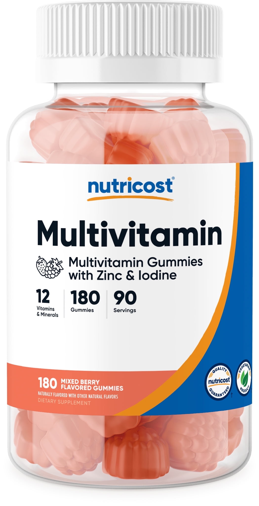 Nutricost Multivitamin (Berry) 180 Gummies, 90 Servings - Gluten Free ...