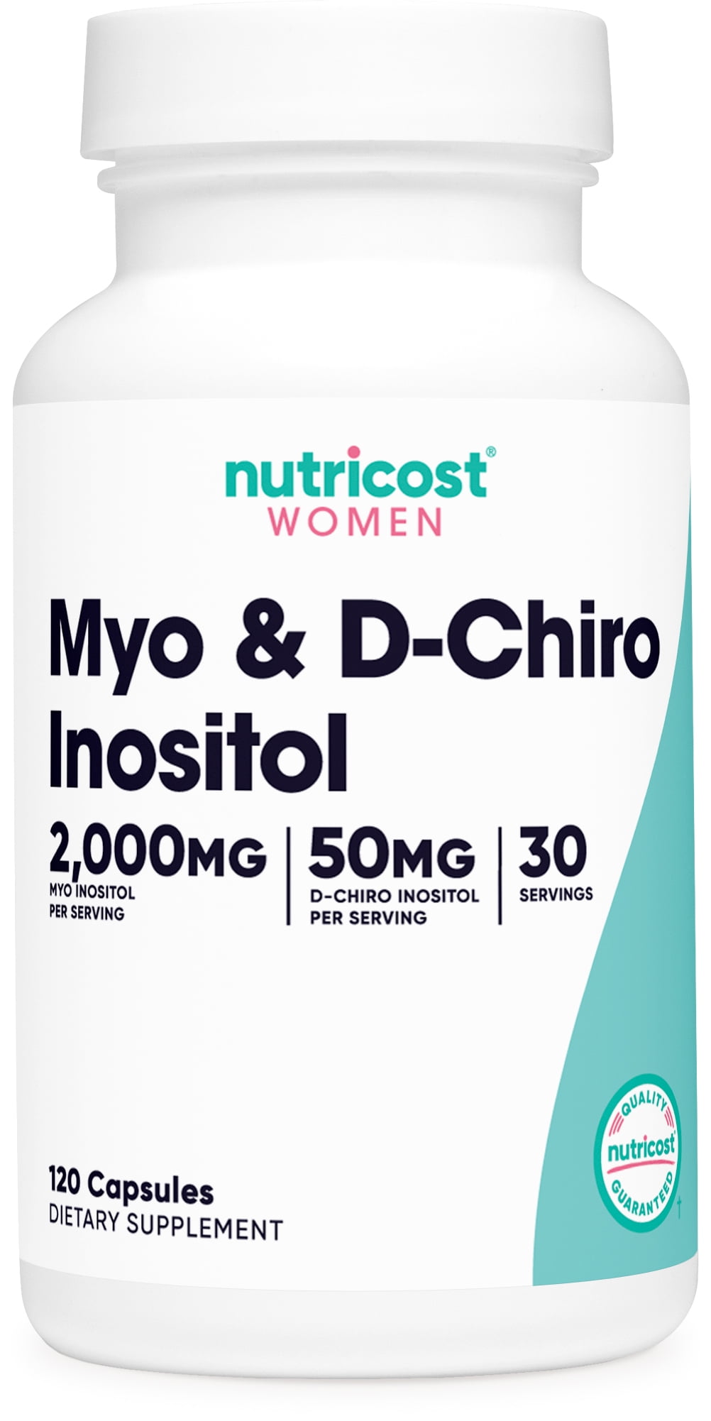 Nutricost Myo & D-Chiro Inositol Women's Supplement, 1000mg Myo & 50mg ...
