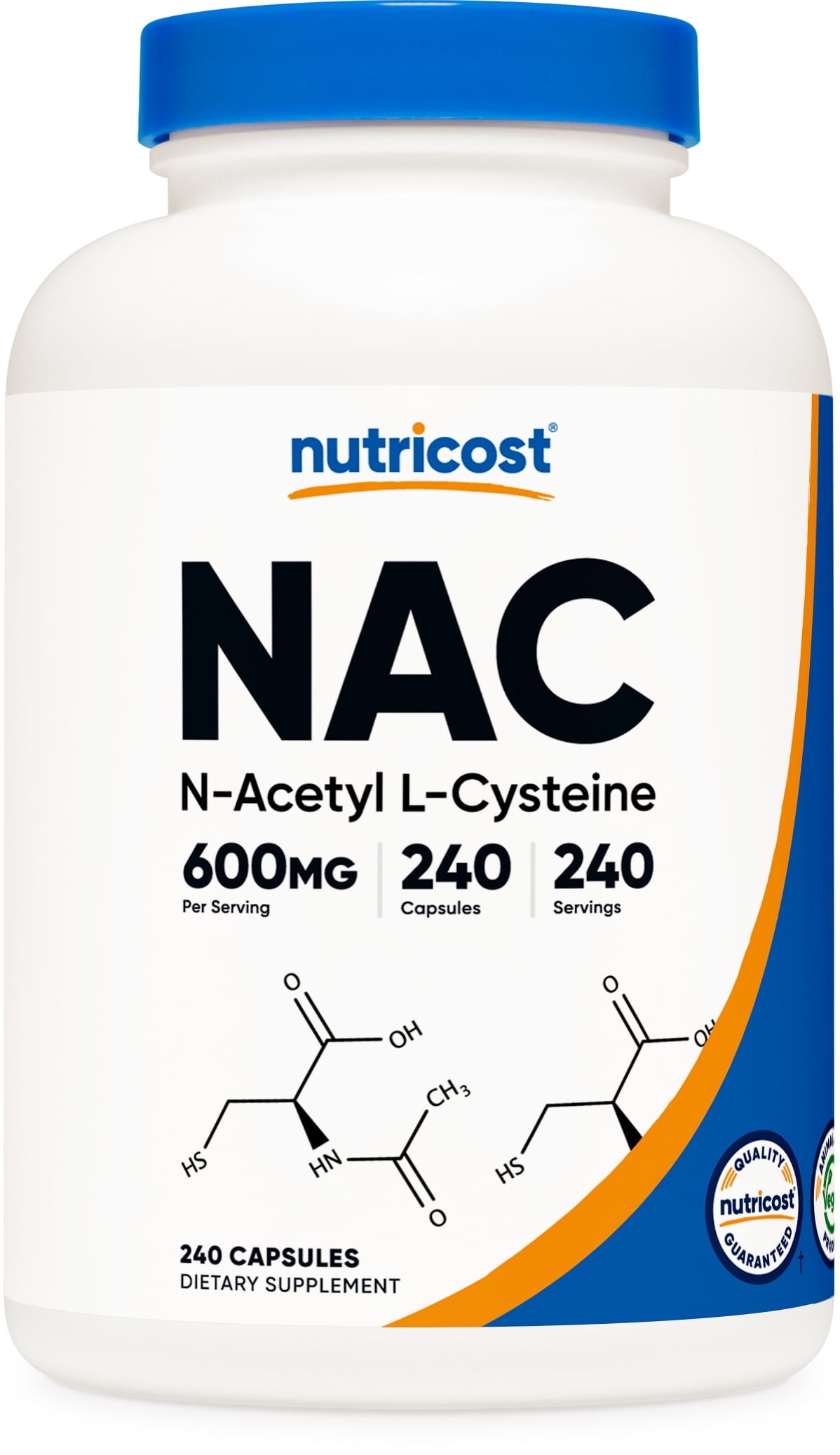 Nutricost NAC 600mg Supplement, 240 Vegetarian Capsules, High Quality ...