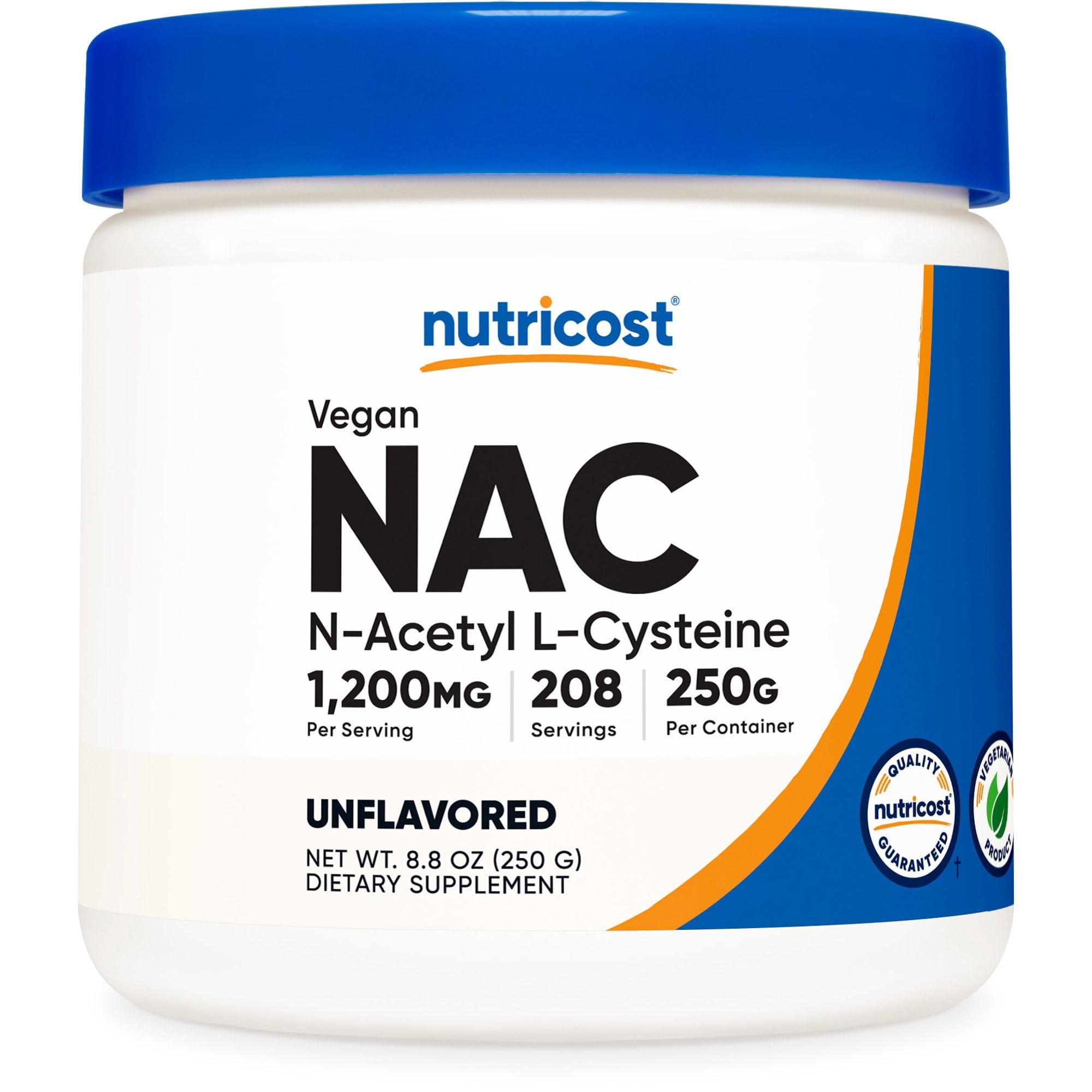 Nutricost N-Acetyl L-Cysteine (NAC) 250g - Vegetarian, Non-GMO, 208 ...