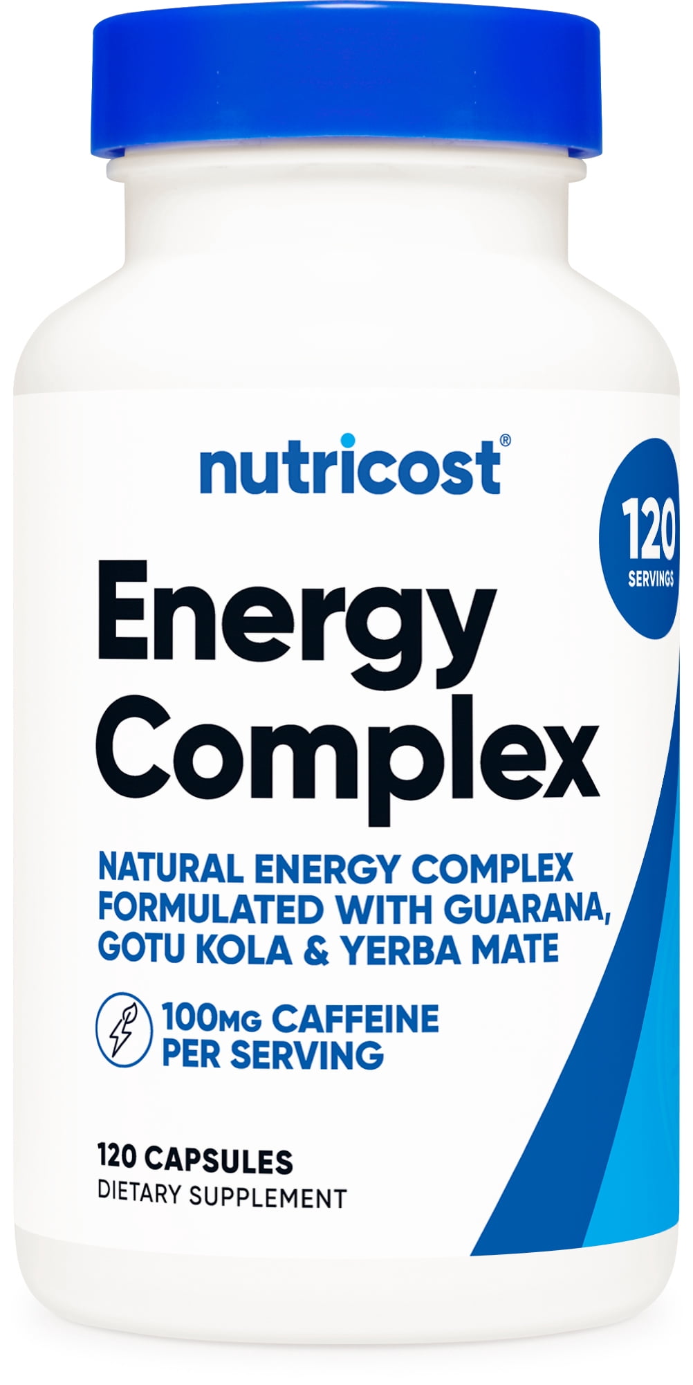 Nutricost Energy Pills Complex, 120 Capsules, 100mg Caffeine Per ...