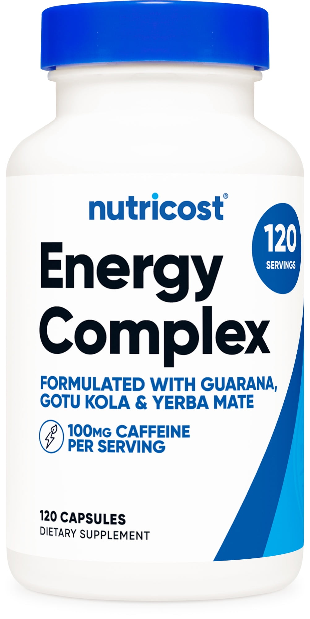 Nutricost Natural Energy Pills Complex 120 Capsules, 100mg Caffeine ...