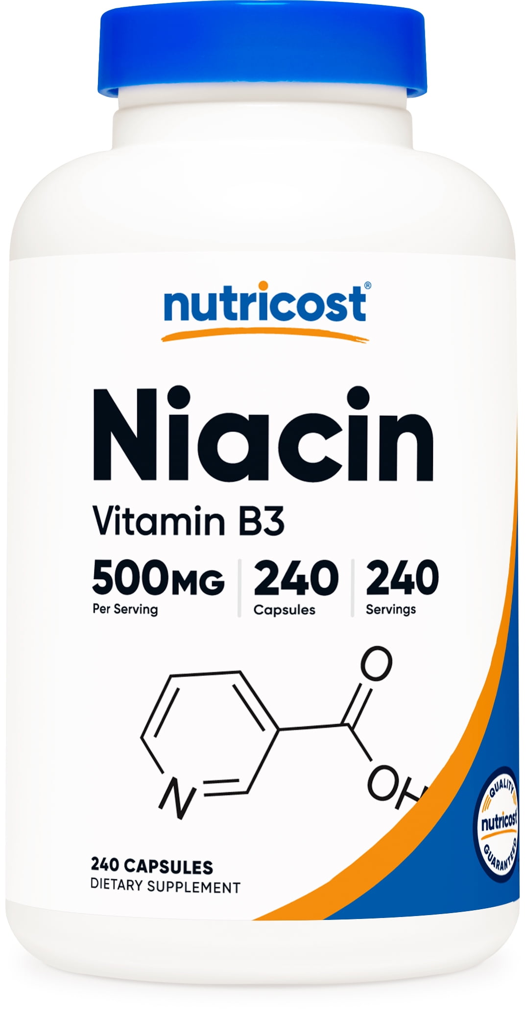 Nutricost Niacin (Vitamin B3) 500mg, 240 Capsules - Gluten Free and Non-GMO Supplement - Walmart.com