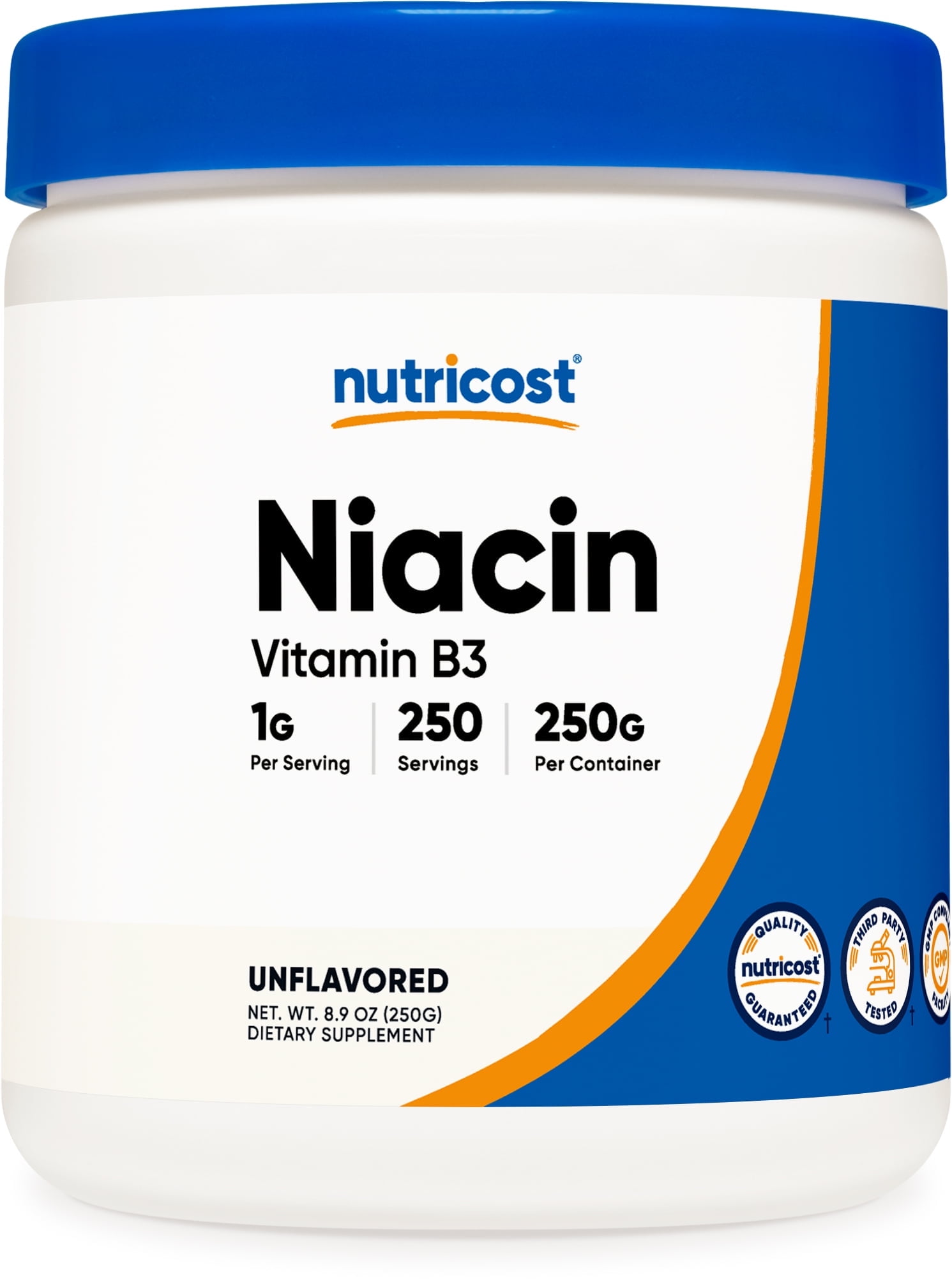 Nutricost Niacin (Vitamin B3) Powder 250 Grams - 1G Per Serving ...