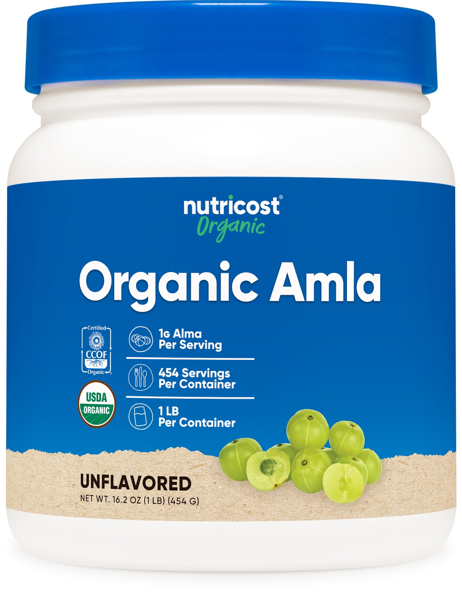Nutricost Organic Amla Powder 1 Pound (Unflavored) 1 G per serving ...