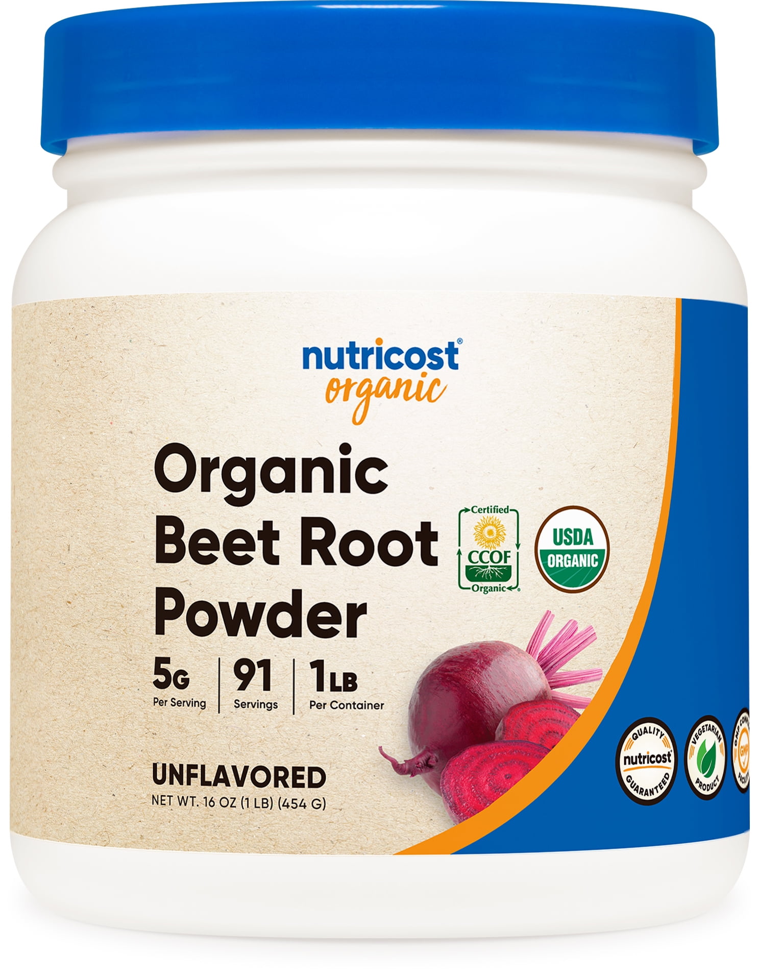Nutricost Organic Beet Root Powder 1 lb - Certified USDA Organic ...