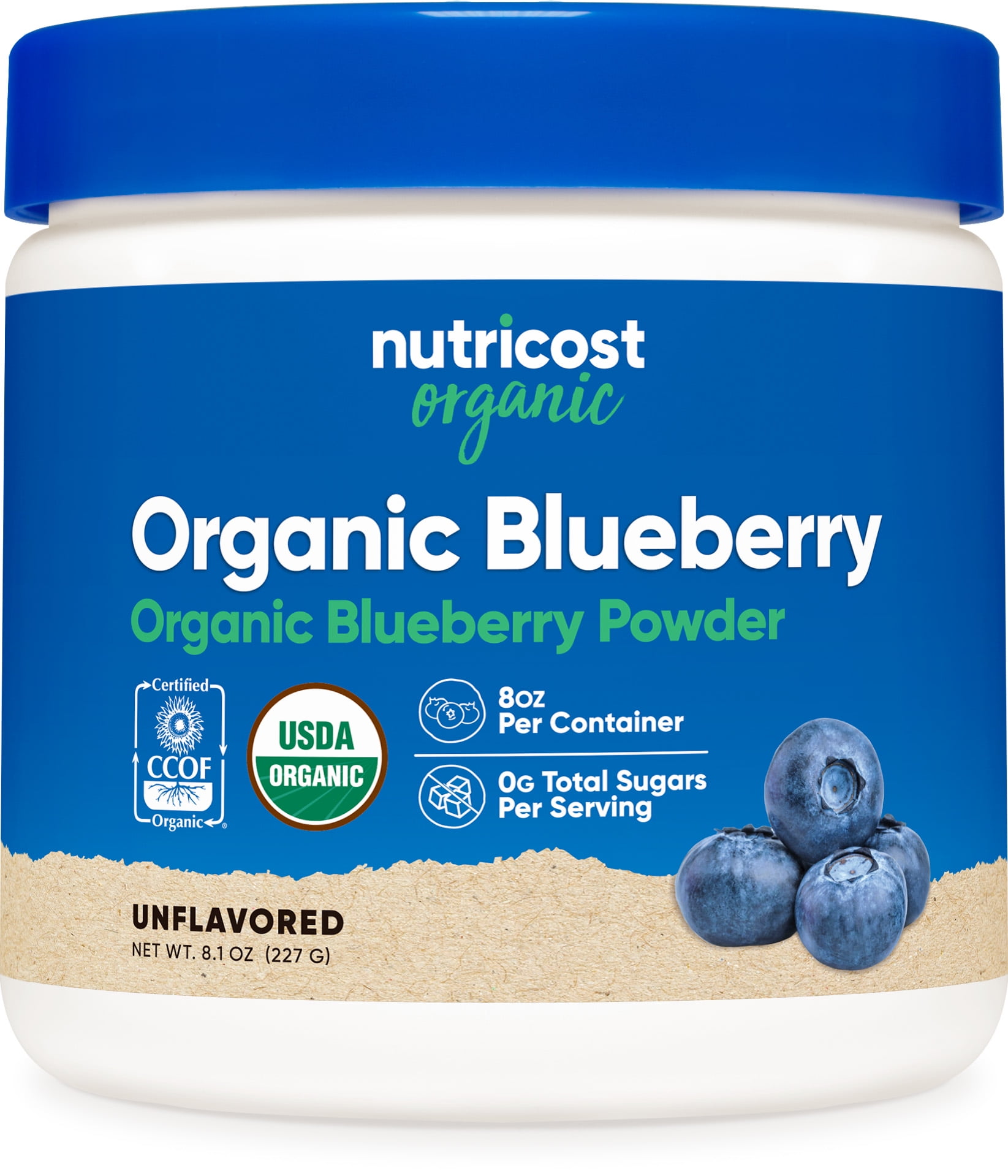 Nutricost, Organic Blueberry Powder, 8oz, No Other Ingredients Used ...