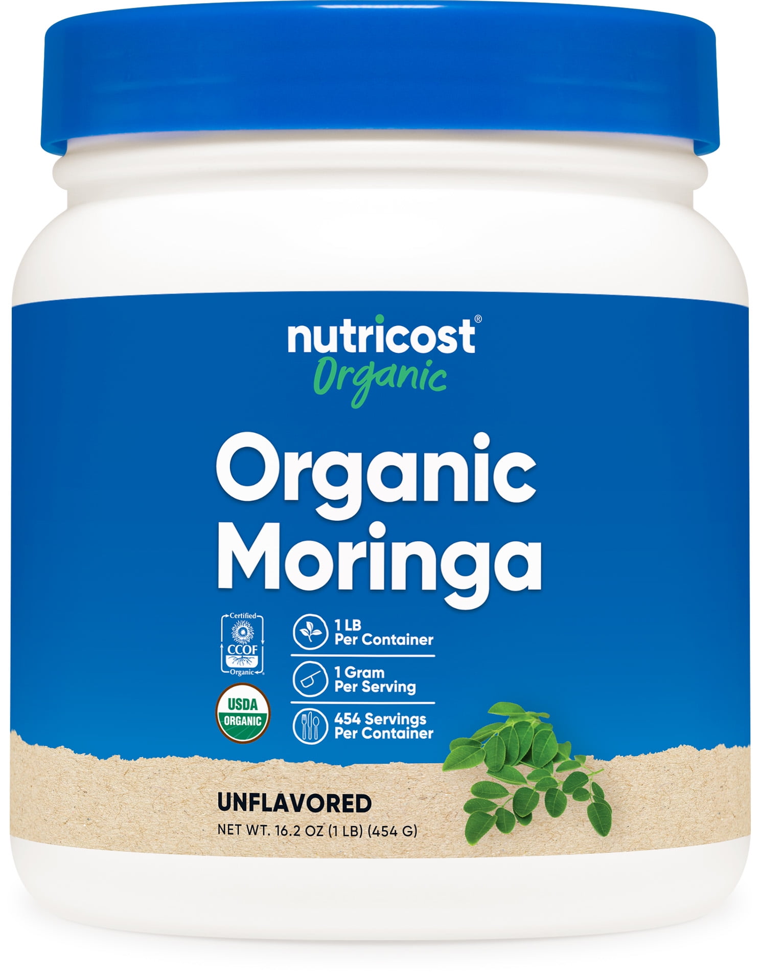 Nutricost Organic Moringa Supplement Powder 1LB Vegetarian - Walmart.com