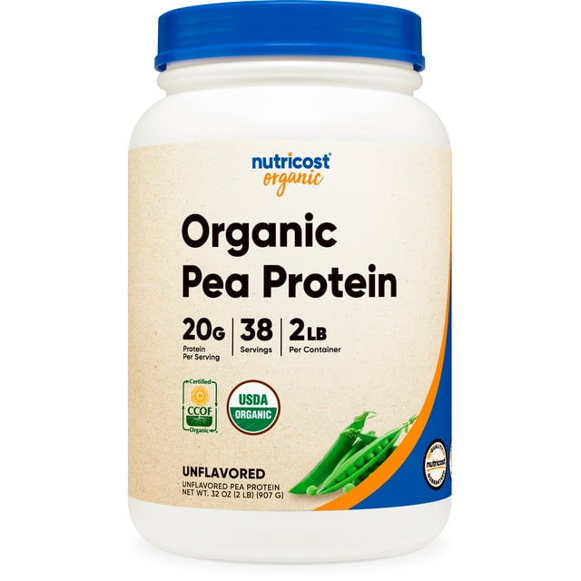 Nutricost Organic Pea Protein Isolate Powder 2 lbs (Unflavored) - Walmart.com