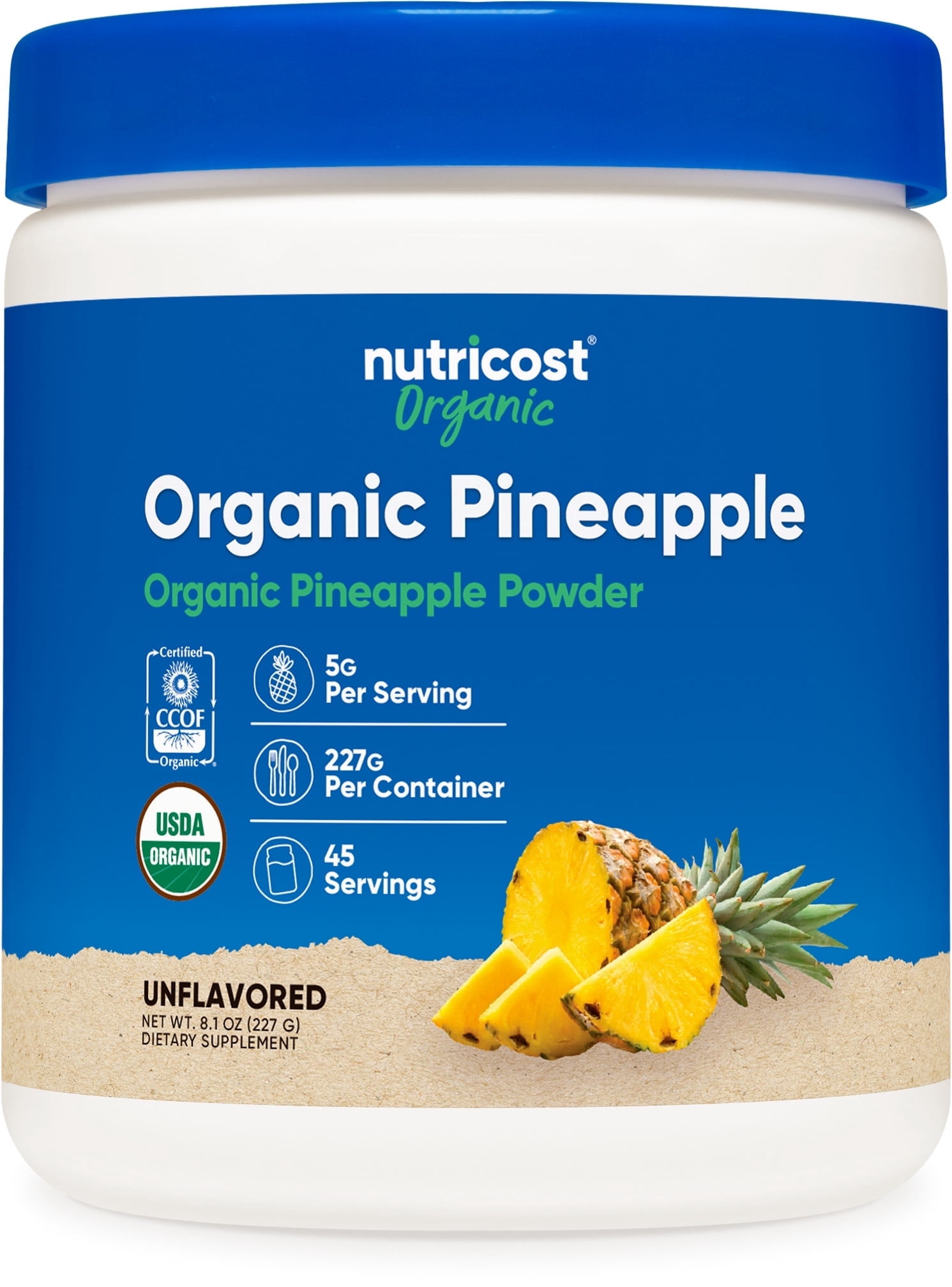Nutricost Natural Organic Pineapple Powder (8 oz) - USDA Certified ...