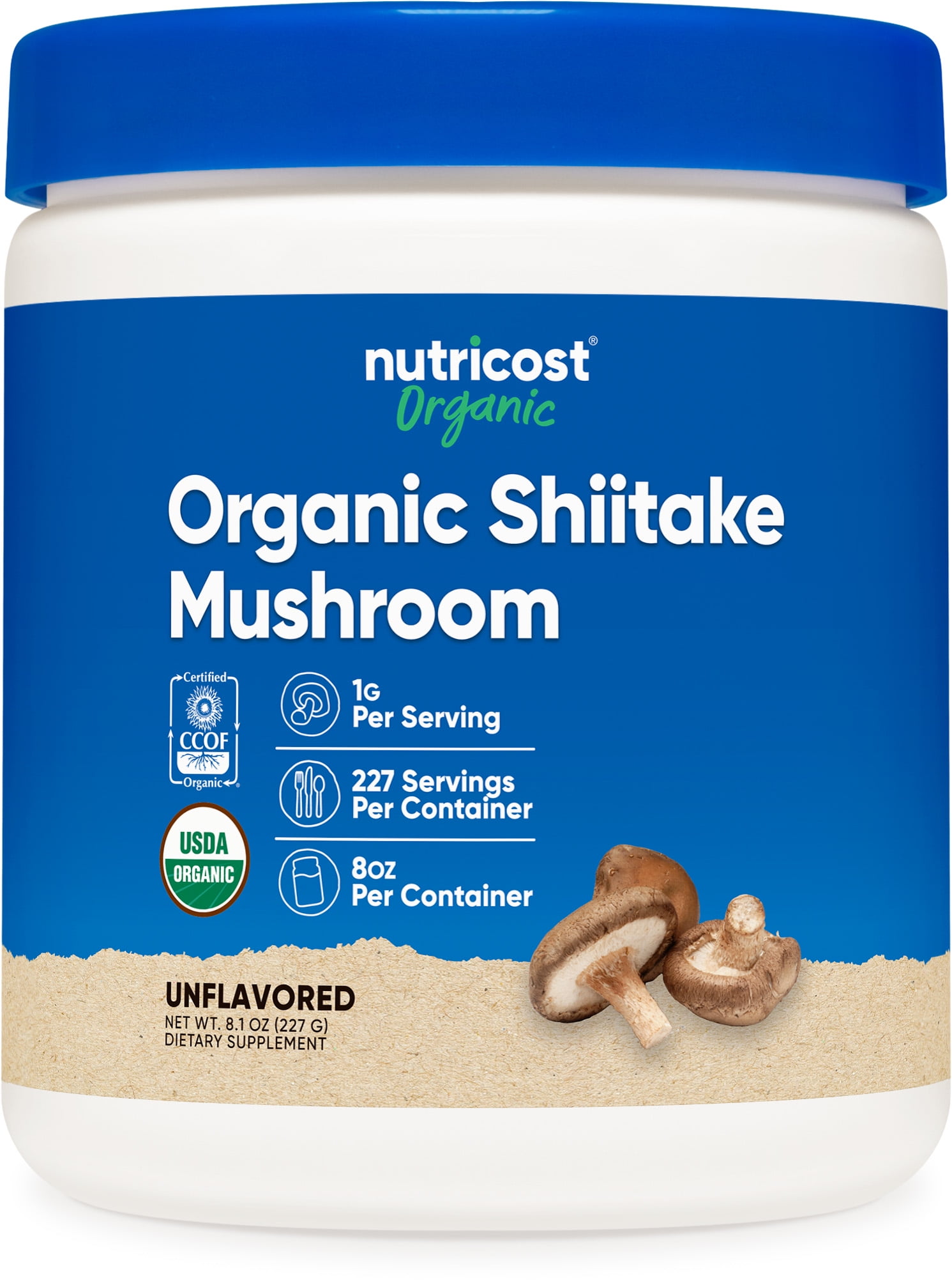 Nutricost 100% USDA Certified Organic Shiitake Mushroom Powder ...