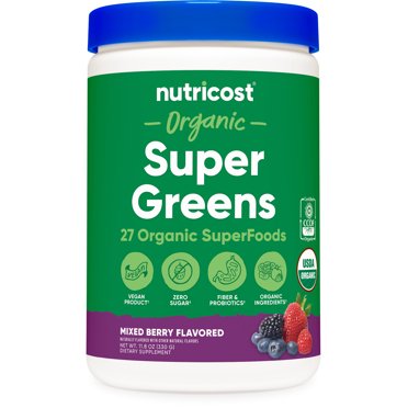 Wellah Leaf, Laugh, Love Super Greens Powder (Unflavored) 30 Servings ...