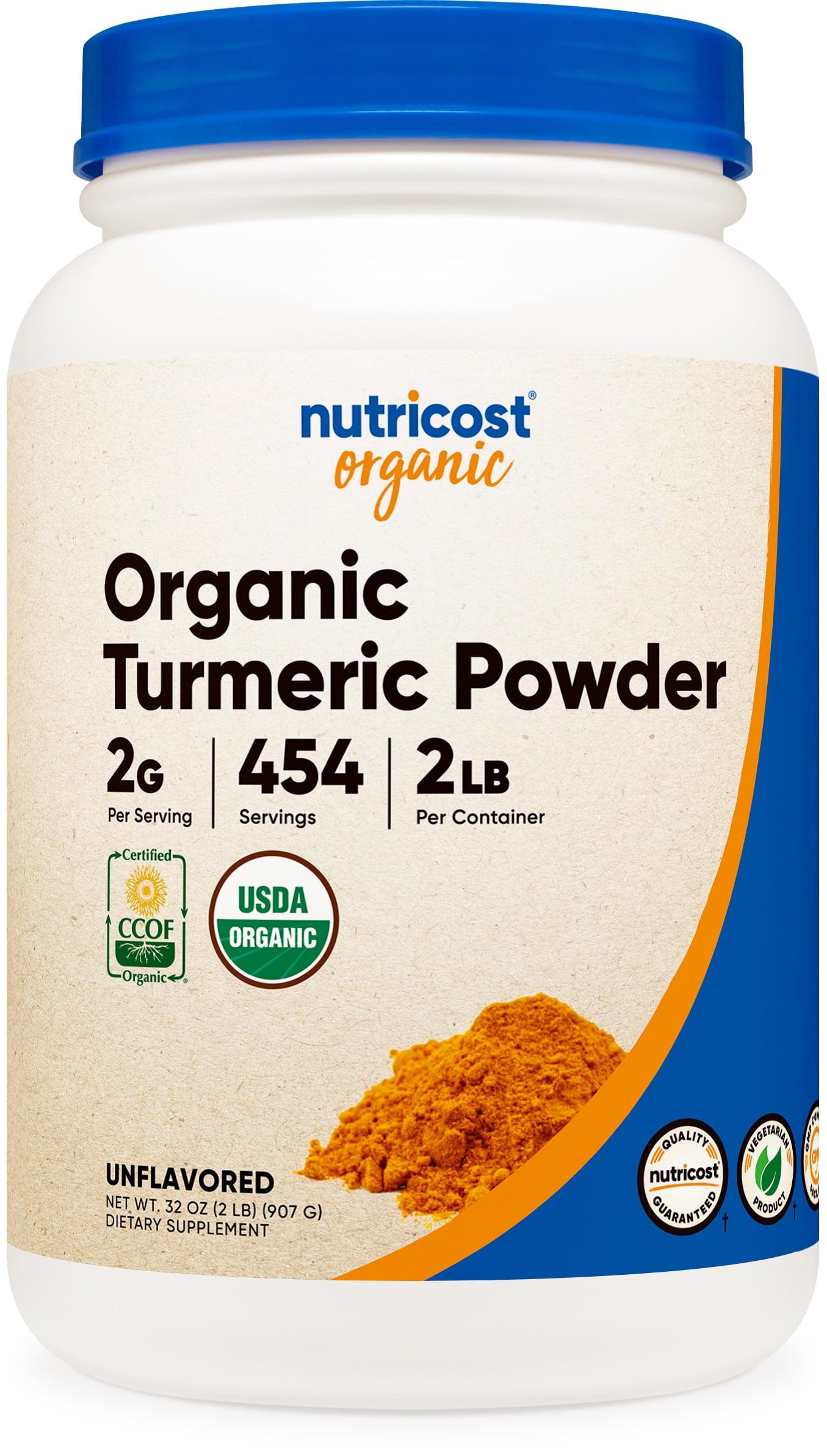 Nutricost Organic Turmeric Powder 2 lbs (32oz) - Certified USDA Organic ...