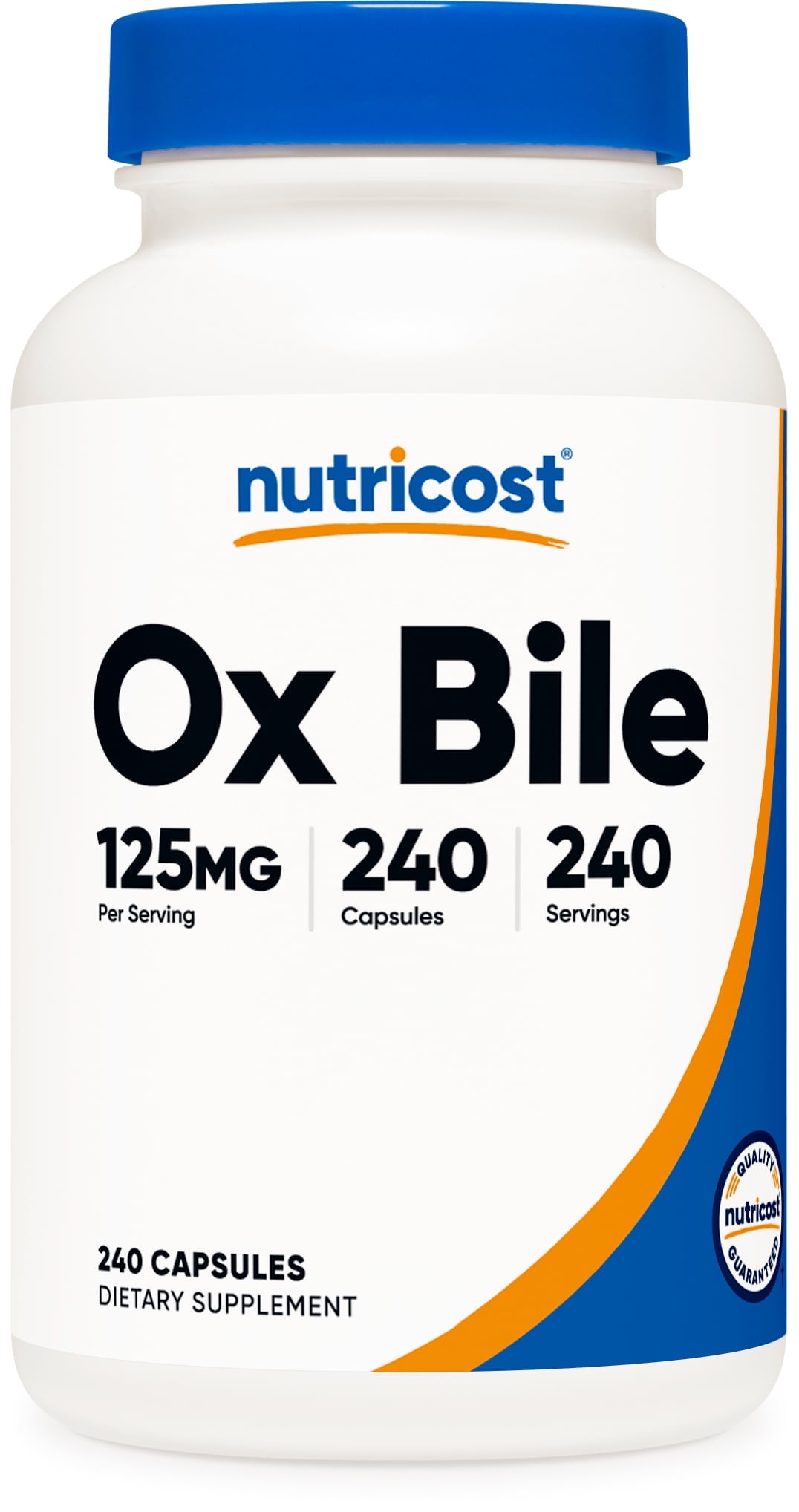 Nutricost Ox Bile, 125mg, Support Supplement, 240 Pure Care Vegetarian ...