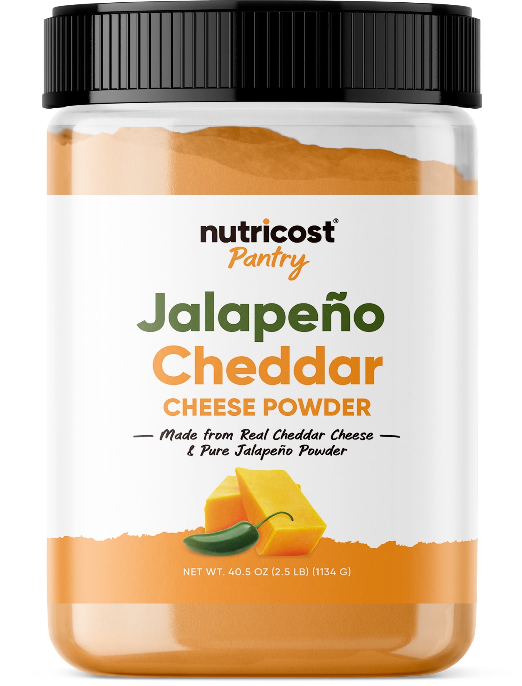 Nutricost Jalapeno Cheddar Cheese Powder 2.5 Pounds - Spicy Flavor for ...