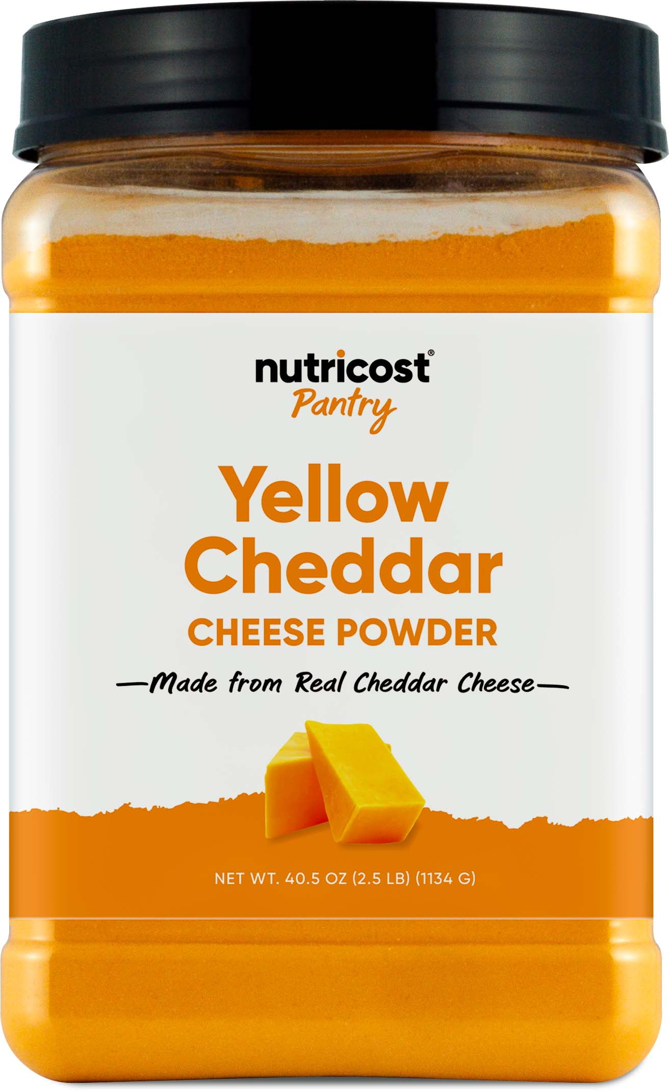 Nutricost Pantry Dried Yellow Cheddar Cheese Powder Mix, 2.5 Pounds ...