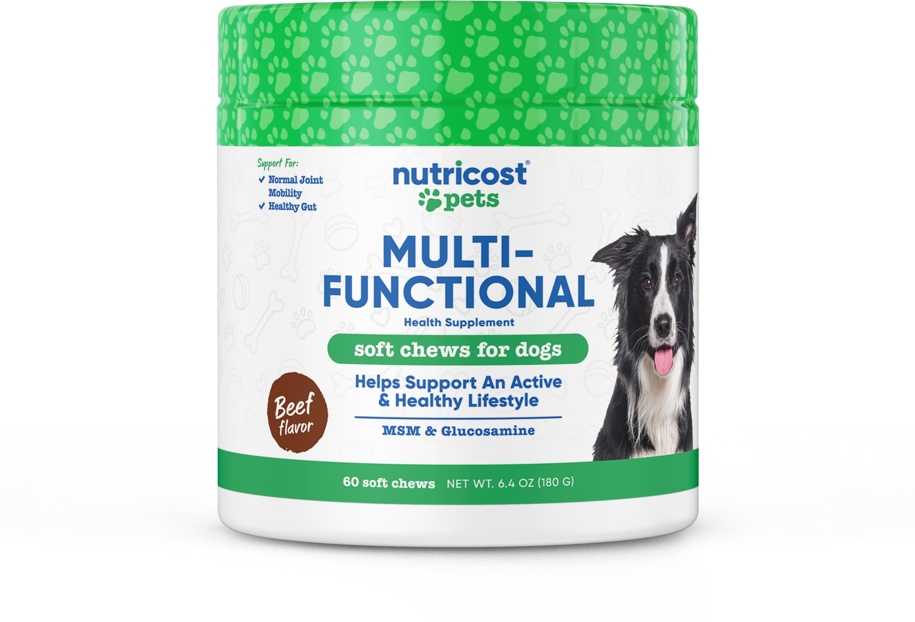 Nutricost Pets Multi-Functional Soft Chews For Dogs (Beef Flavor) 60 ...