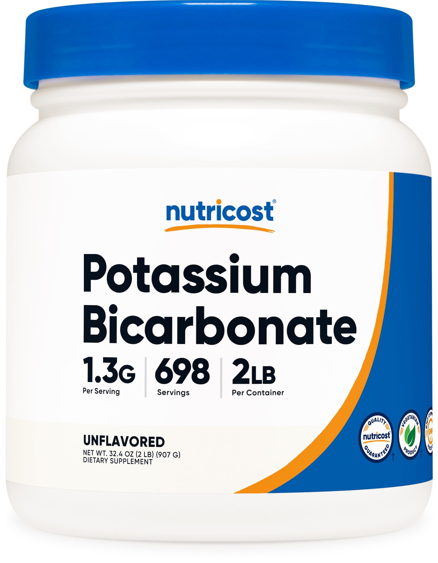 Nutricost Potassium Bicarbonate Powder Supplement, 2 LB, 1.3G Per ...