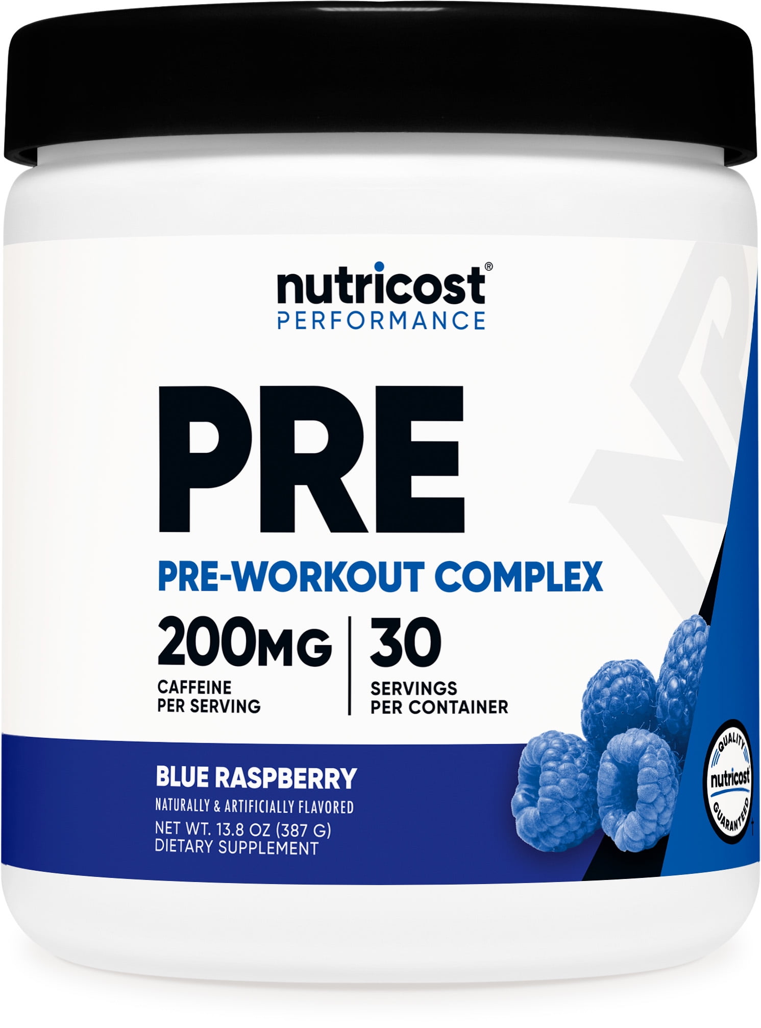 Nutricost Pre-Workout Complex Powder Blue Raspberry 30 Servings Energy ...