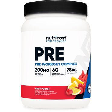 Nutricost Pre-Workout Complex Powder (Blue Raspberry) 30 Serivings ...