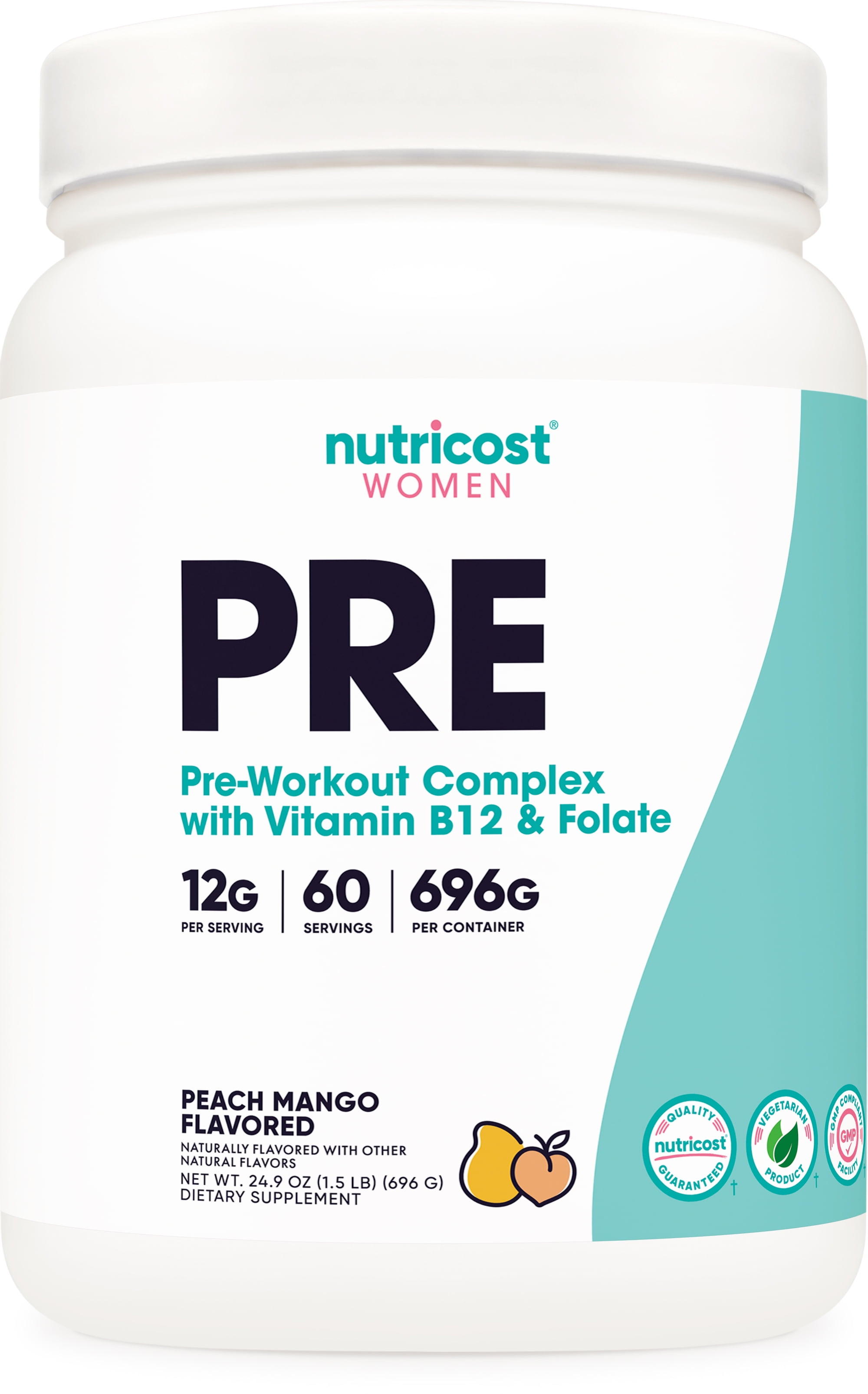 Nutricost Pre-Workout For Women (Peach Mango)- 60 Servings, Supplement ...