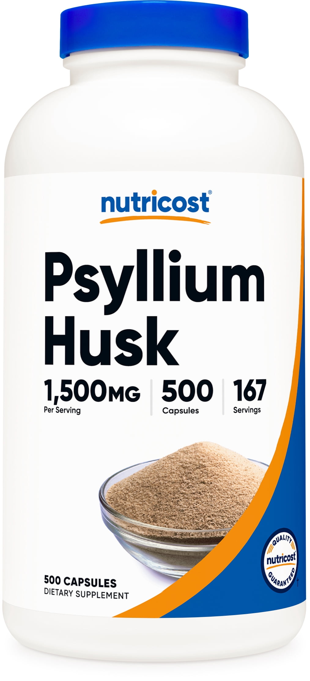 Nutricost Psyllium Husk 1500mg Per Serving, 500 Capsules - Non-GMO ...
