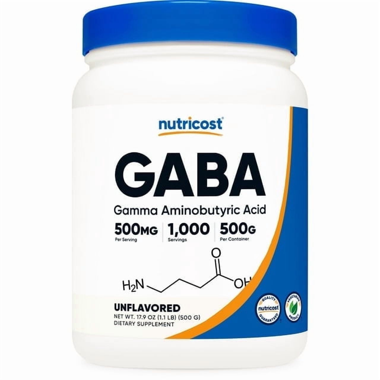 Nutricost Pure GABA 500G Supplement Powder Gamma Aminobutyric Acid ...