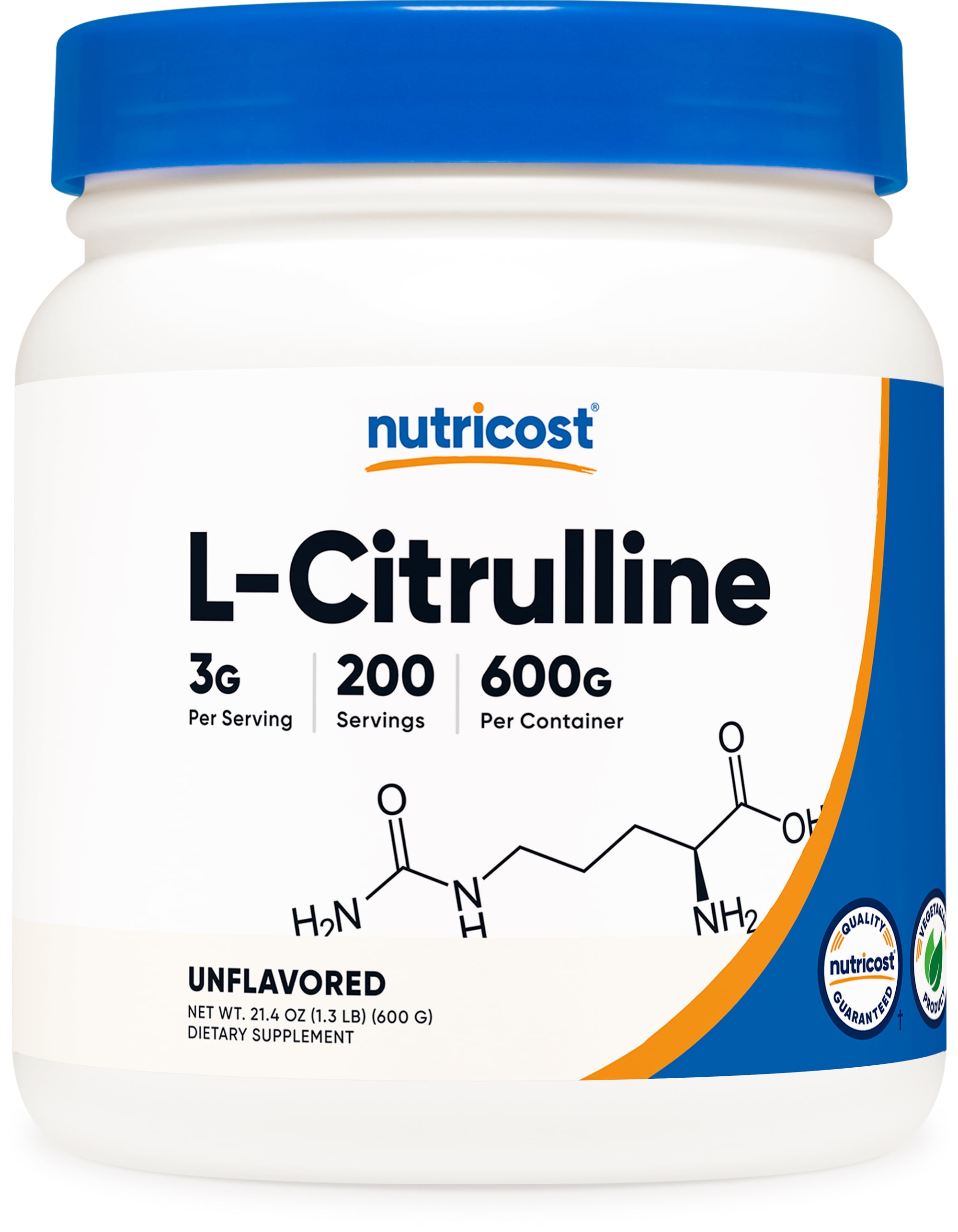 Nutricost Pure L-Citrulline Powder 600g for Workout Support - Walmart.com