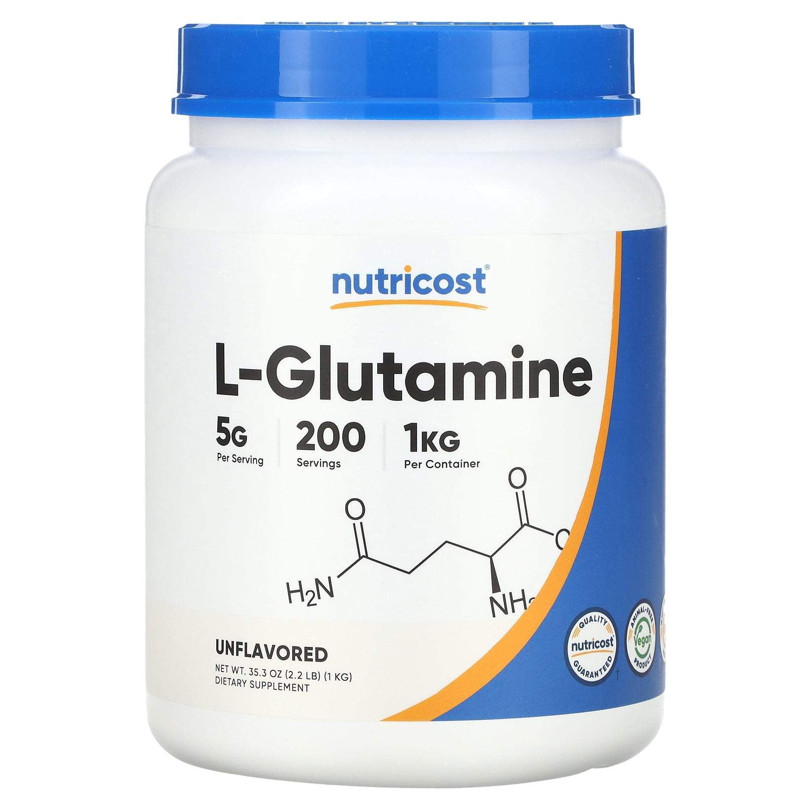 Nutricost Pure L-Glutamine Powder 1 KG, 5g Per Serving - Health ...