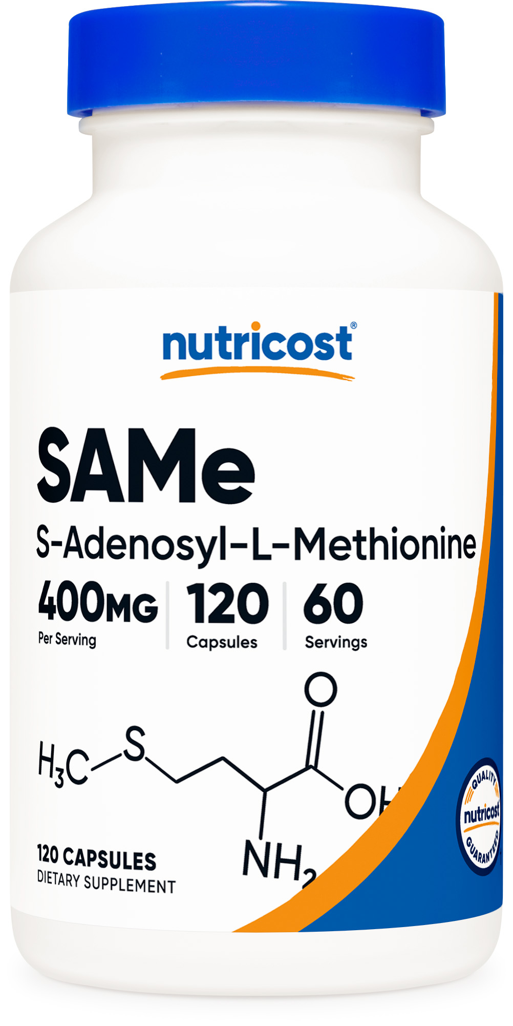 Nutricost SAMe (S-Adenosyl-L-Methionine) Supplement 400mg, 120 Capsules ...
