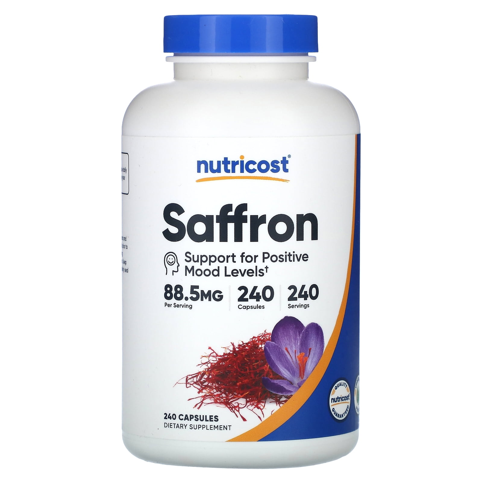 Nutricost Saffron Extract 88.5mg, 240 Capsules - Veggie Caps, Non-GMO ...
