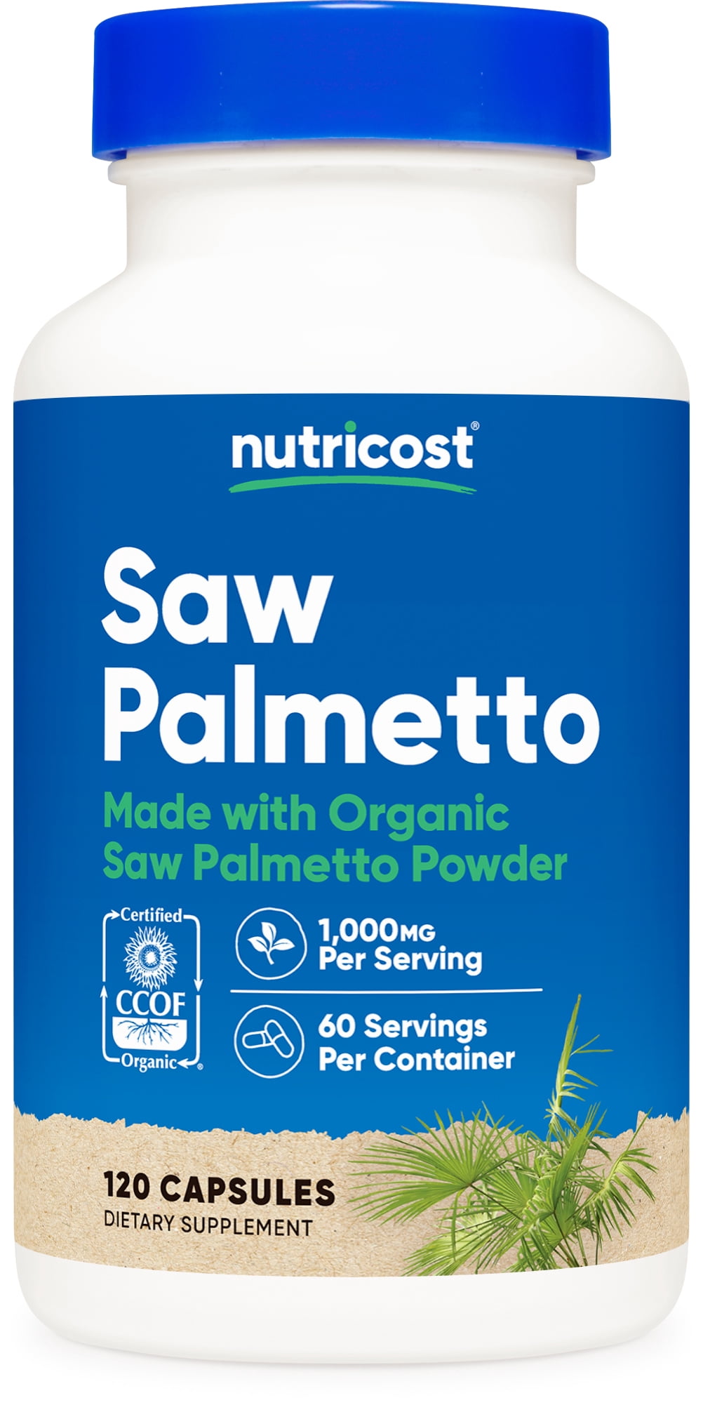 Nutricost, Saw Palmetto Supplement, 1000mg Organic, 120 Capsules ...