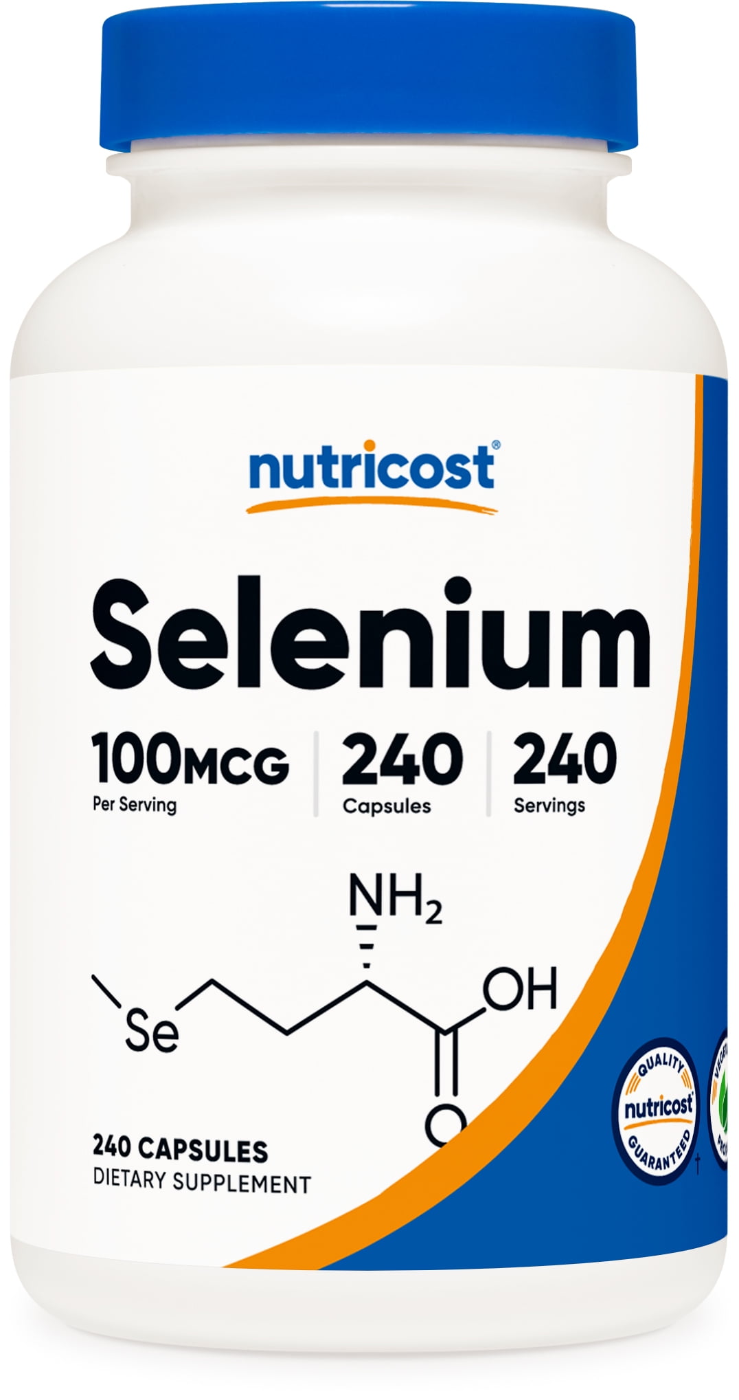 Nutricost Selenium 100mcg Supplement, 240 Vegetarian Capsules, Gluten ...