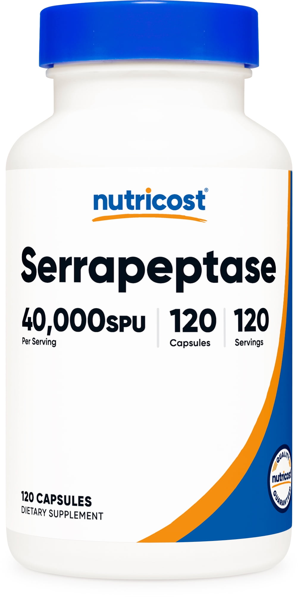 Nutricost Serrapeptase 40,000 SPU, 120 Vegetarian Capsules, Non-GMO and ...