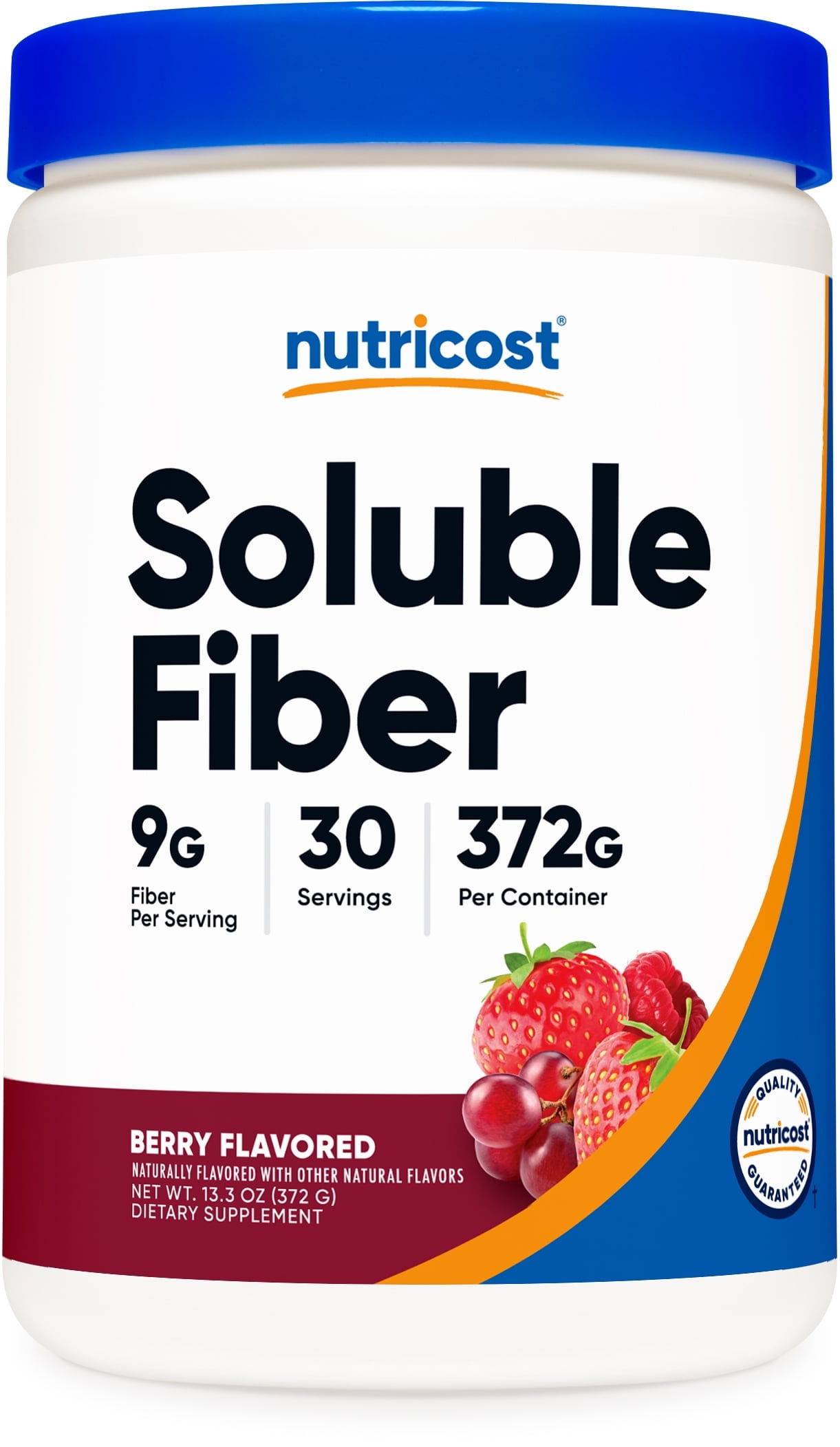 Nutricost Soluble Fiber (Berry Flavored) 30 servings - Vegan, Non-GMO ...