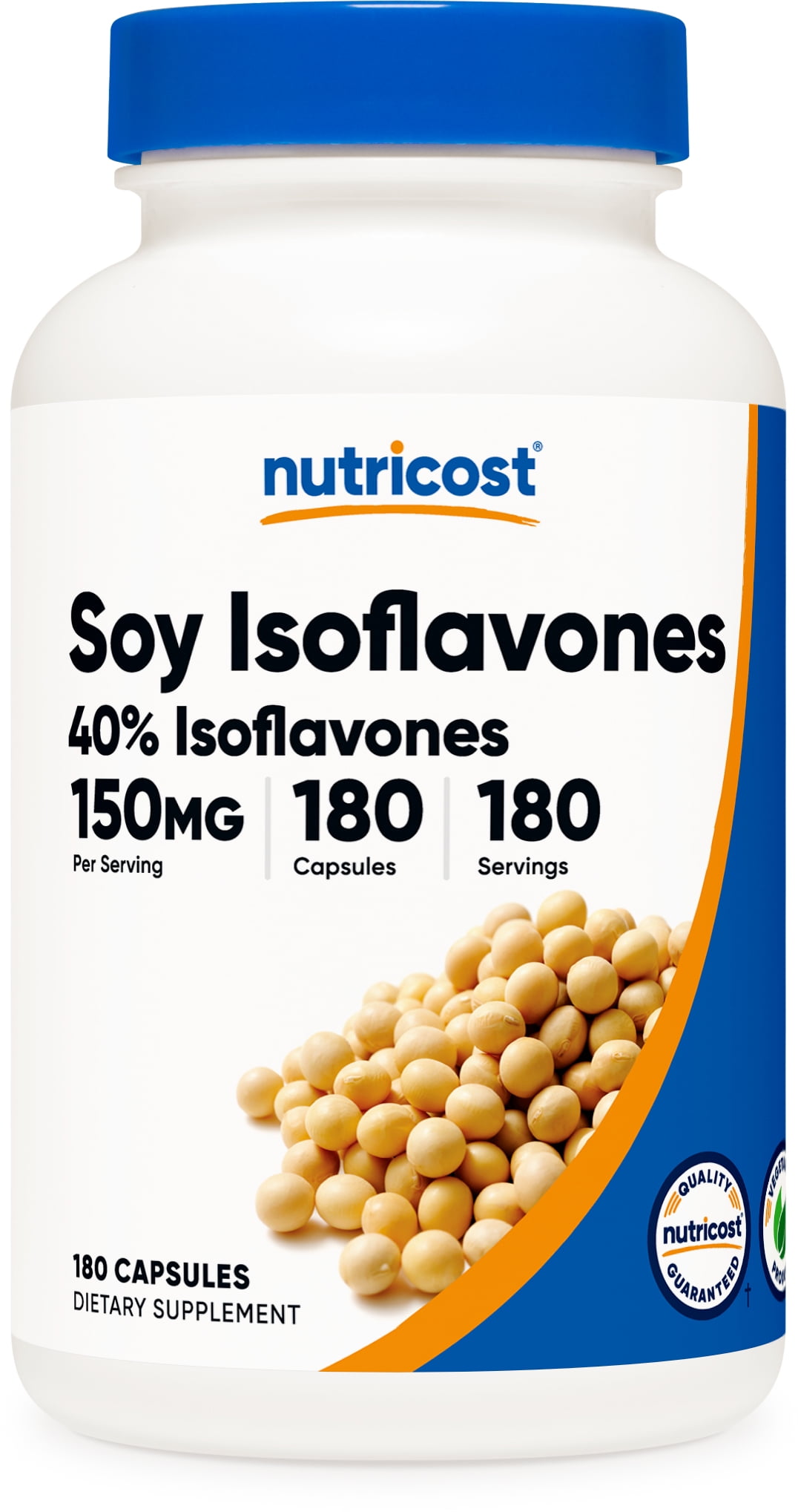 Nutricost Pure Soy Isoflavones 150mg - 180 Non-GMO Veggie Capsules ...