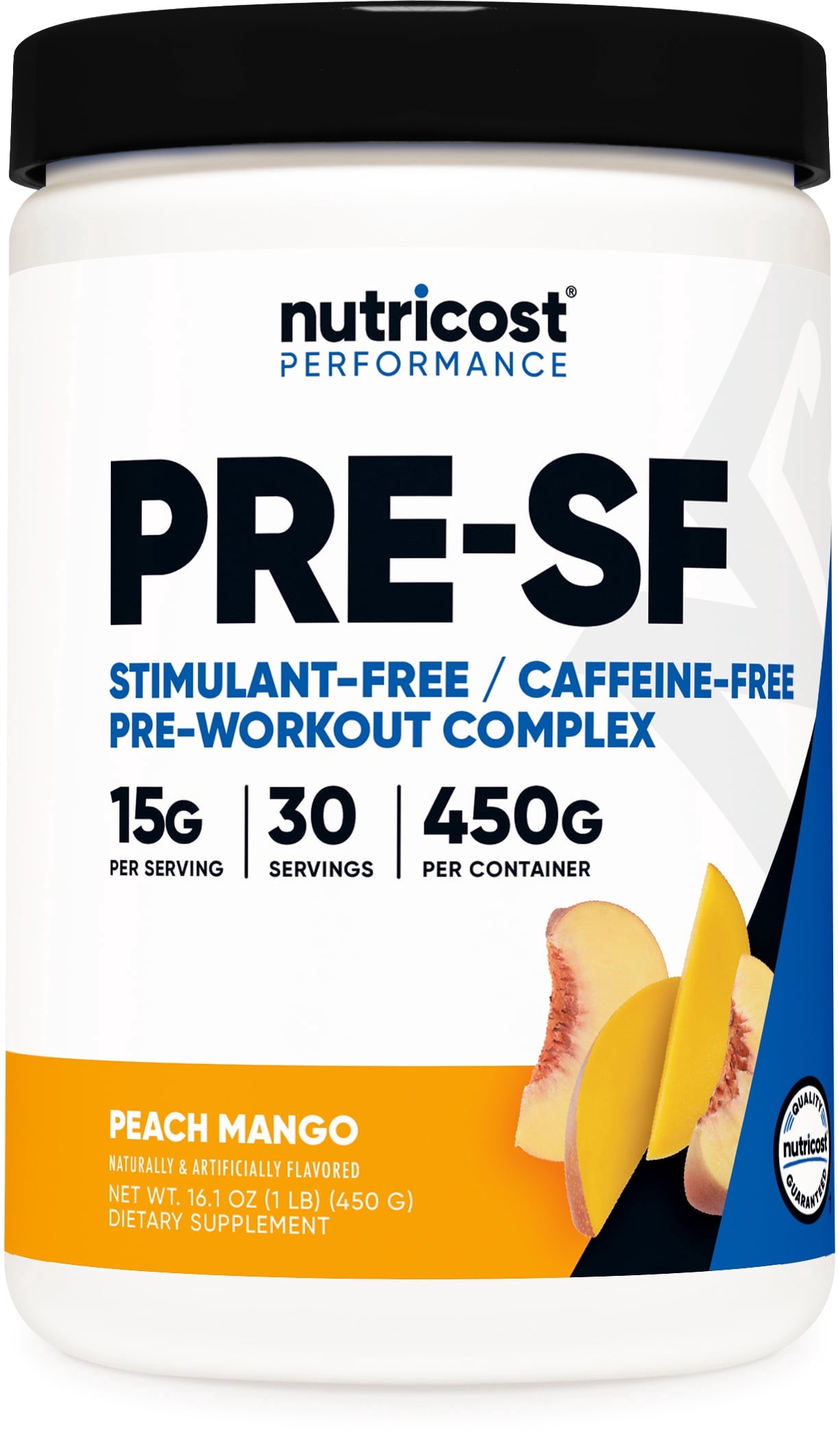 Nutricost Stim-Free Pre-Workout Powder, Peach Mango Flavor, 30 Servings ...