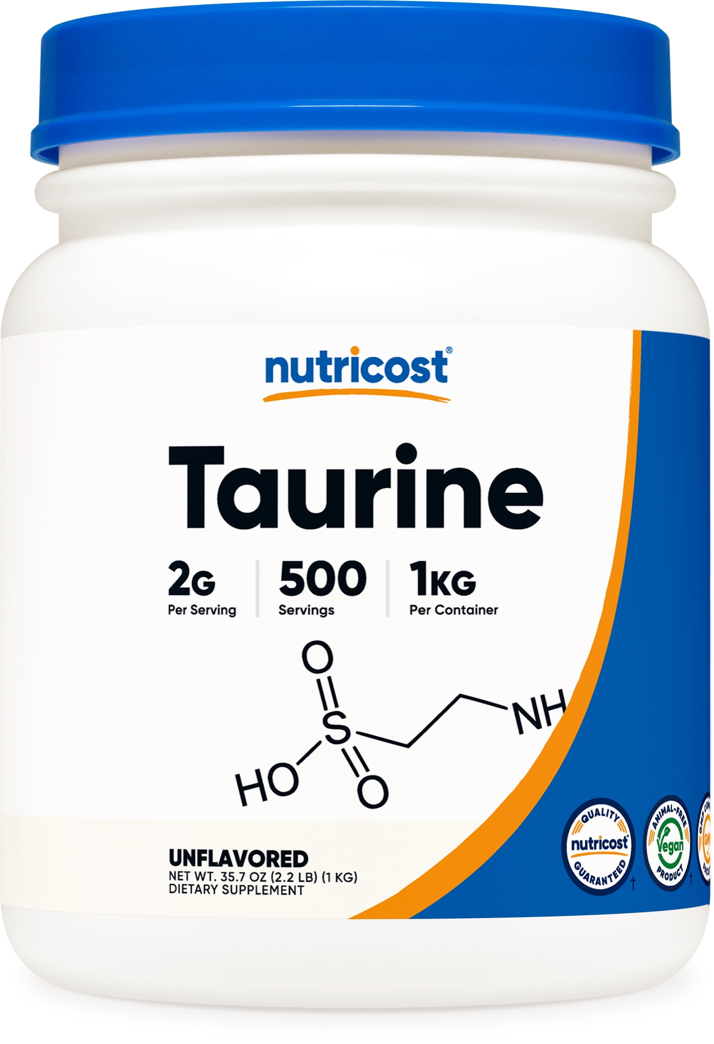 Nutricost Taurine Powder 1KG Supplement, 500 Servings, Unflavored Amino ...