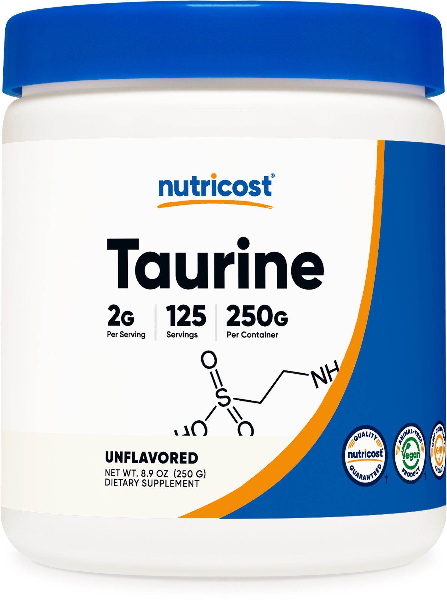 Nutricost Taurine Supplement Powder 500 Grams, 250 Servings - Walmart.com