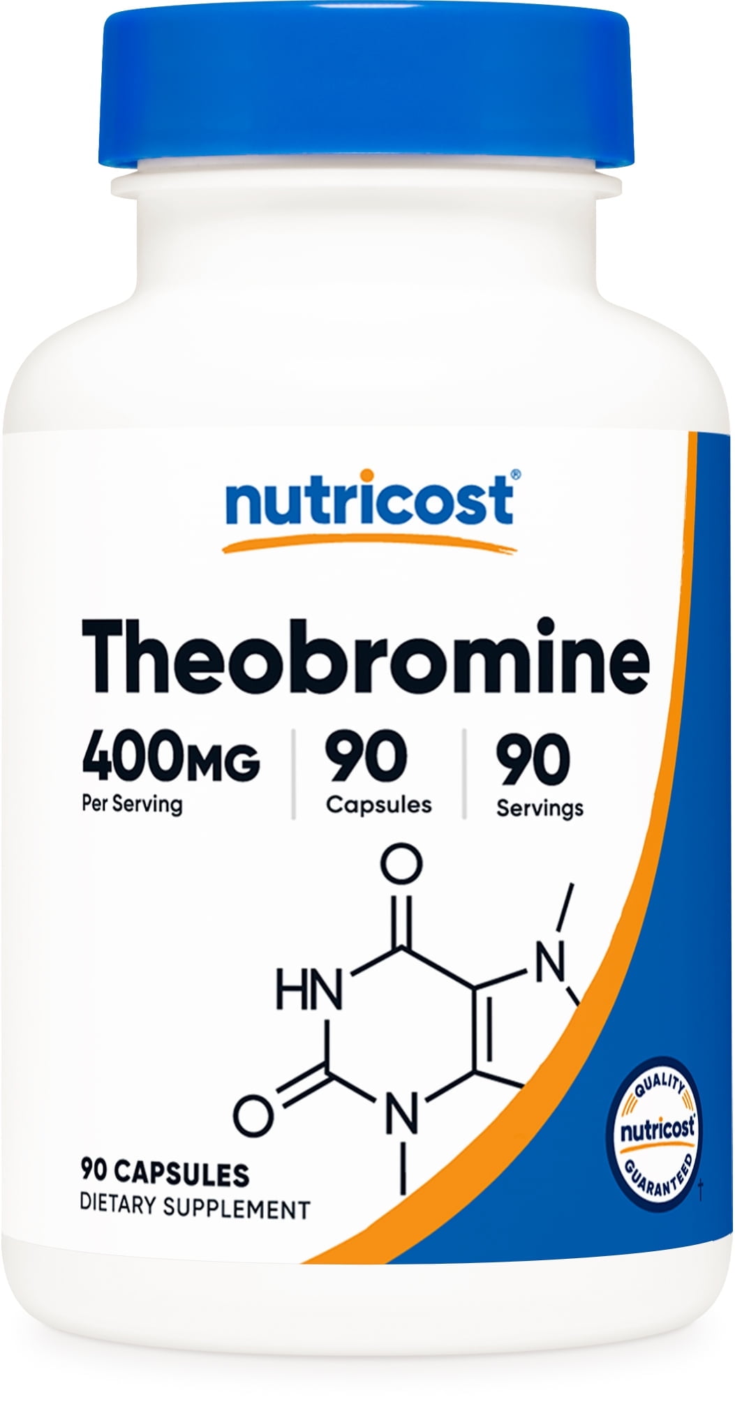 Nutricost Theobromine Supplement 400mg, Gluten Free, 90 Capsules ...