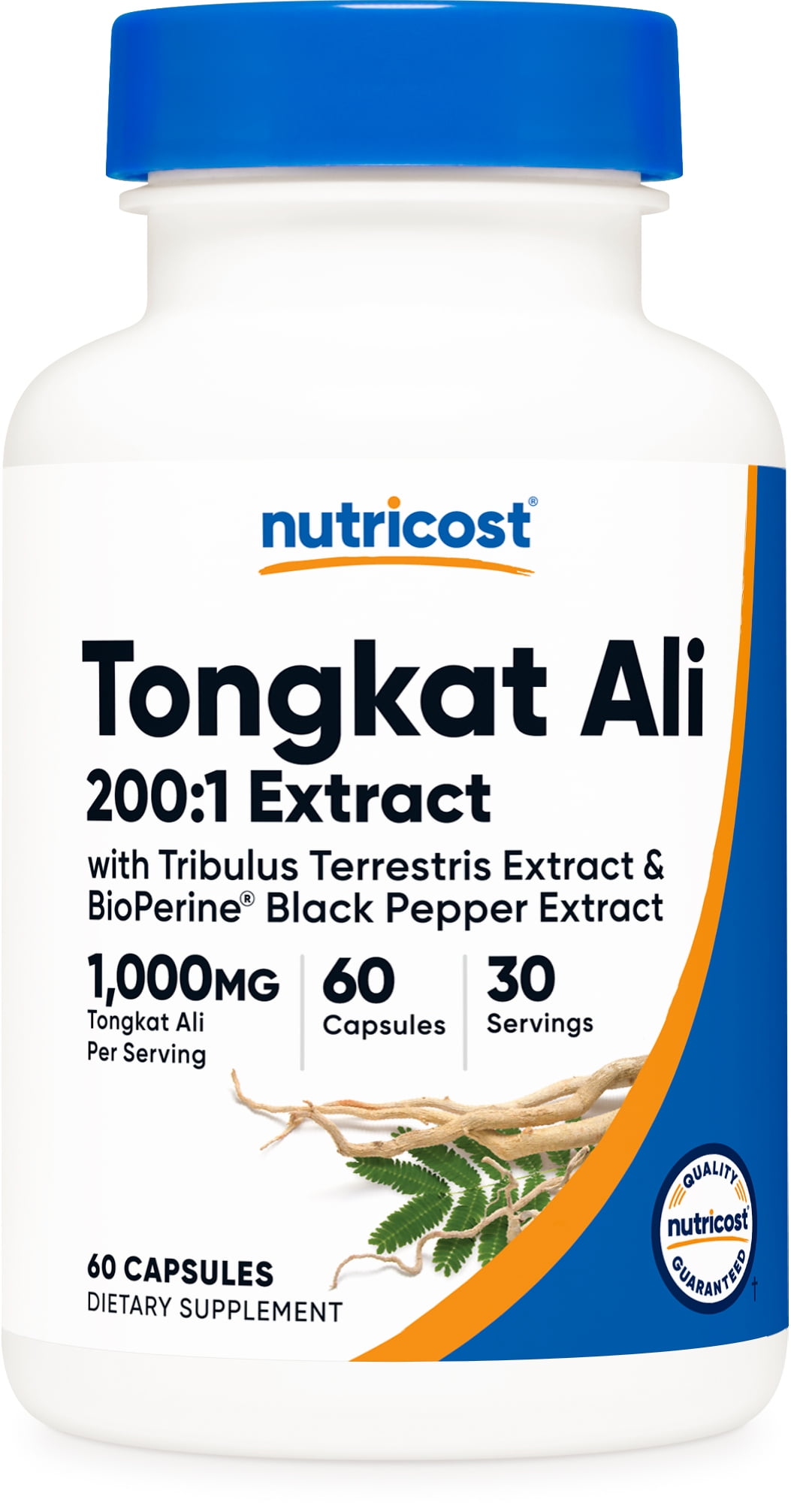 Nutricost Tongkat Ali 500mg, 60 Capsules, 200:1 Eurycoma Longifolia ...