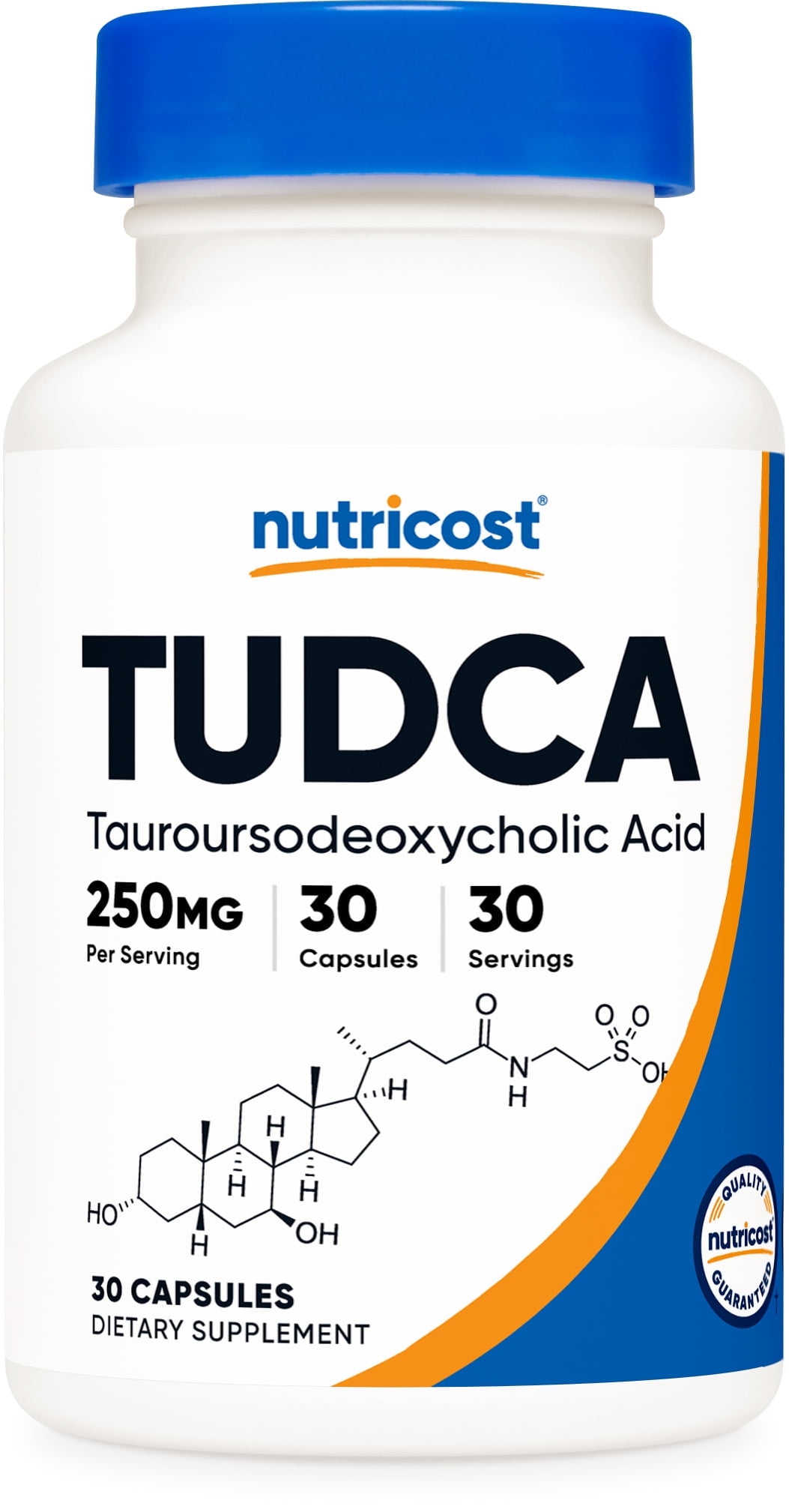 Nutricost Tudca Dietary Pills, 250mg, 30 Bile Acid Capsules Supplement ...