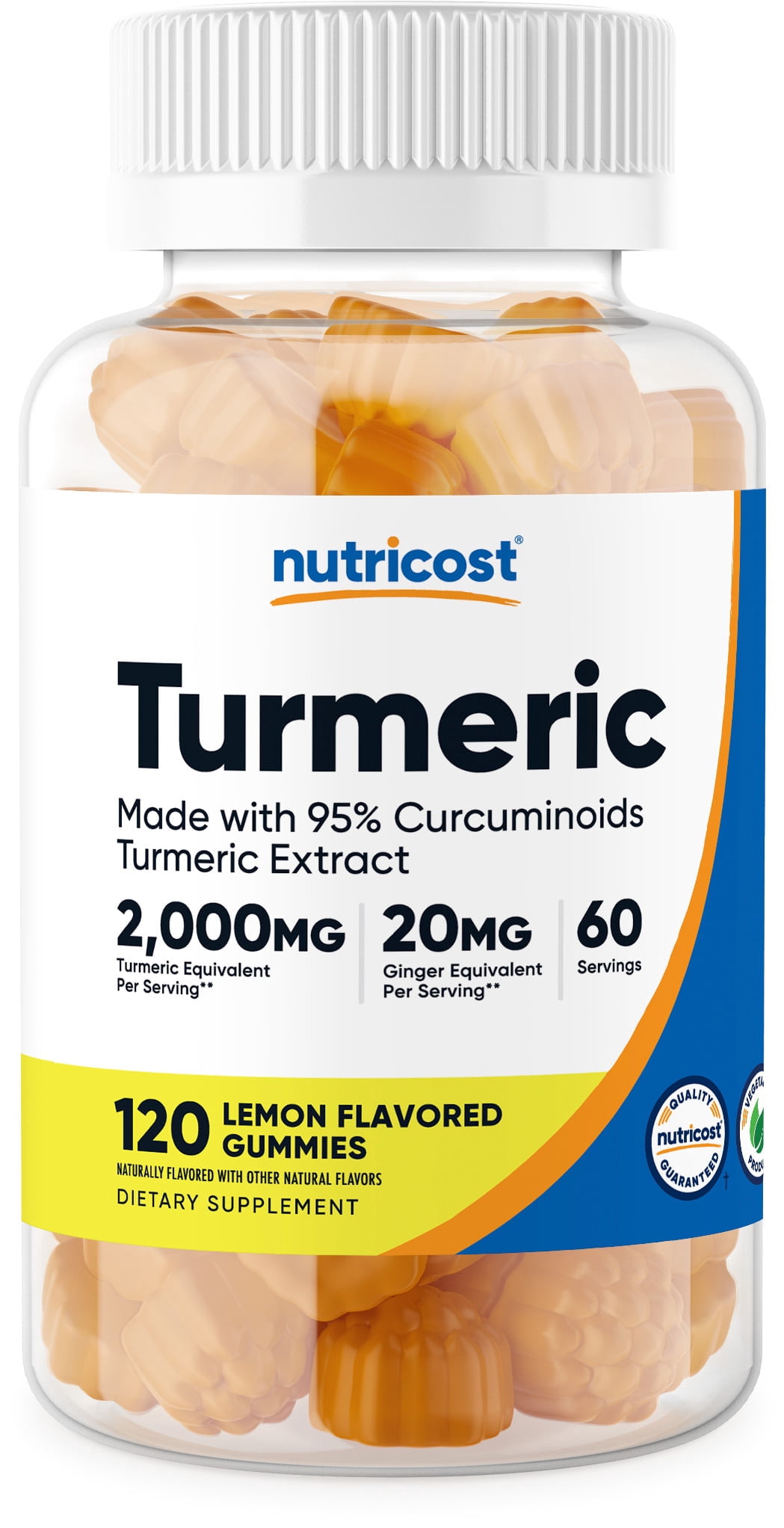 Nutricost Turmeric and Ginger Chewable Gummies Supplement, 60 Servings ...