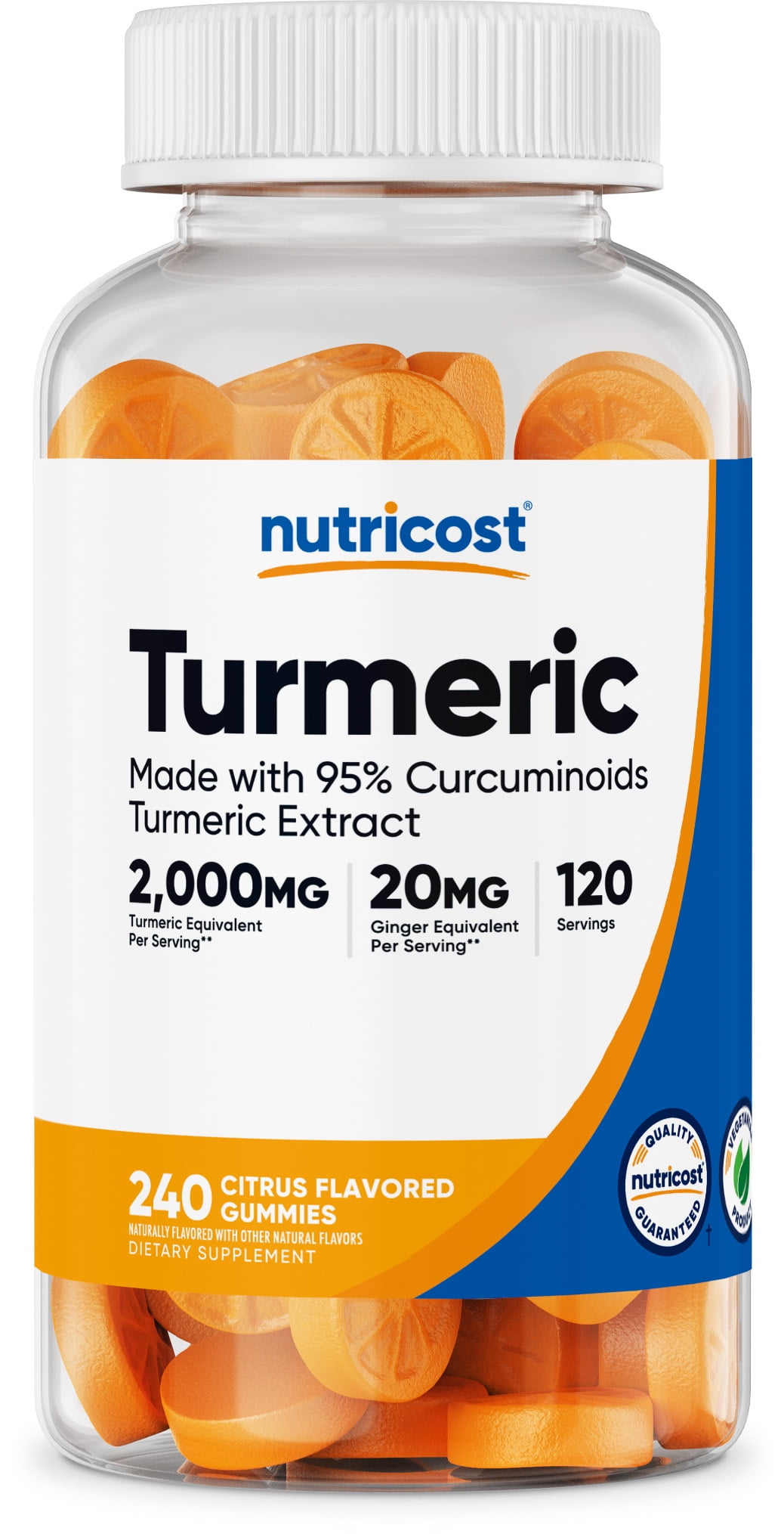 Nutricost Turmeric Gummies (240 Gummies) Supplement, 120 Servings ...