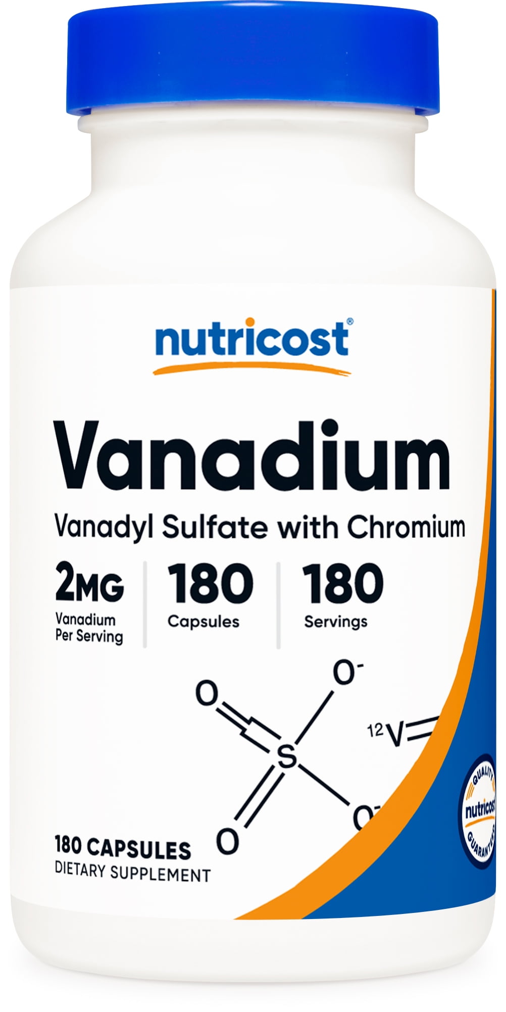 Nutricost Vanadium with Chromium 2mg, 180 Vegetarian Capsules - Walmart.com