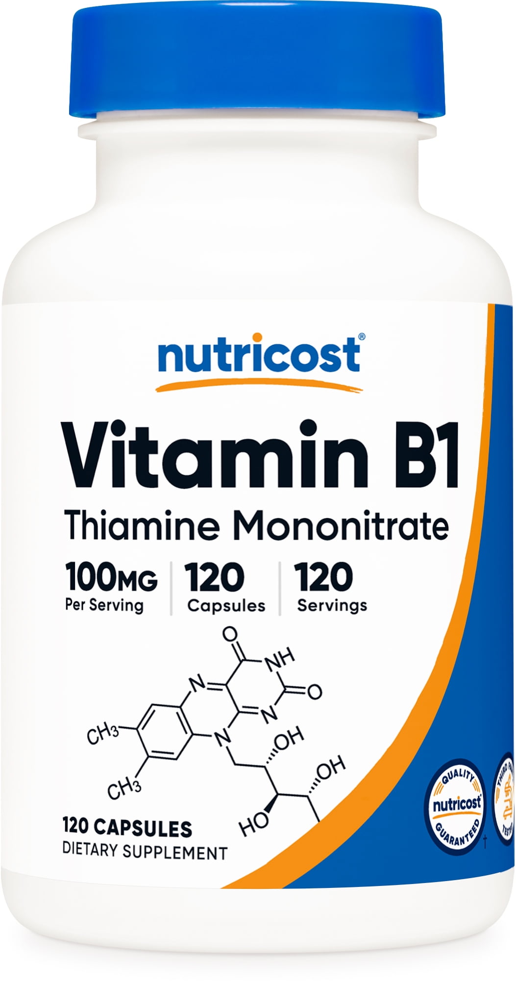 Nutricost Vitamin B1 (Thiamine) 100mg, 120 Capsules - Gluten Free and ...