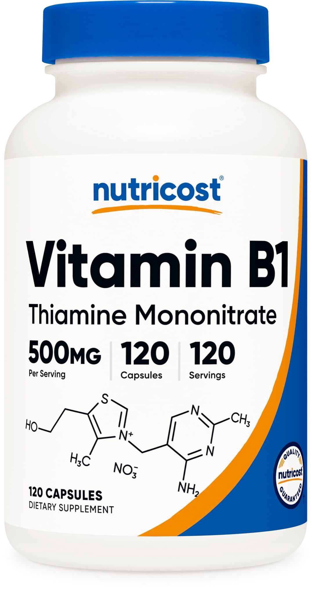 Nutricost, Vitamin B1 Supplement, 500mg, Gluten Free & Non-GMO ...